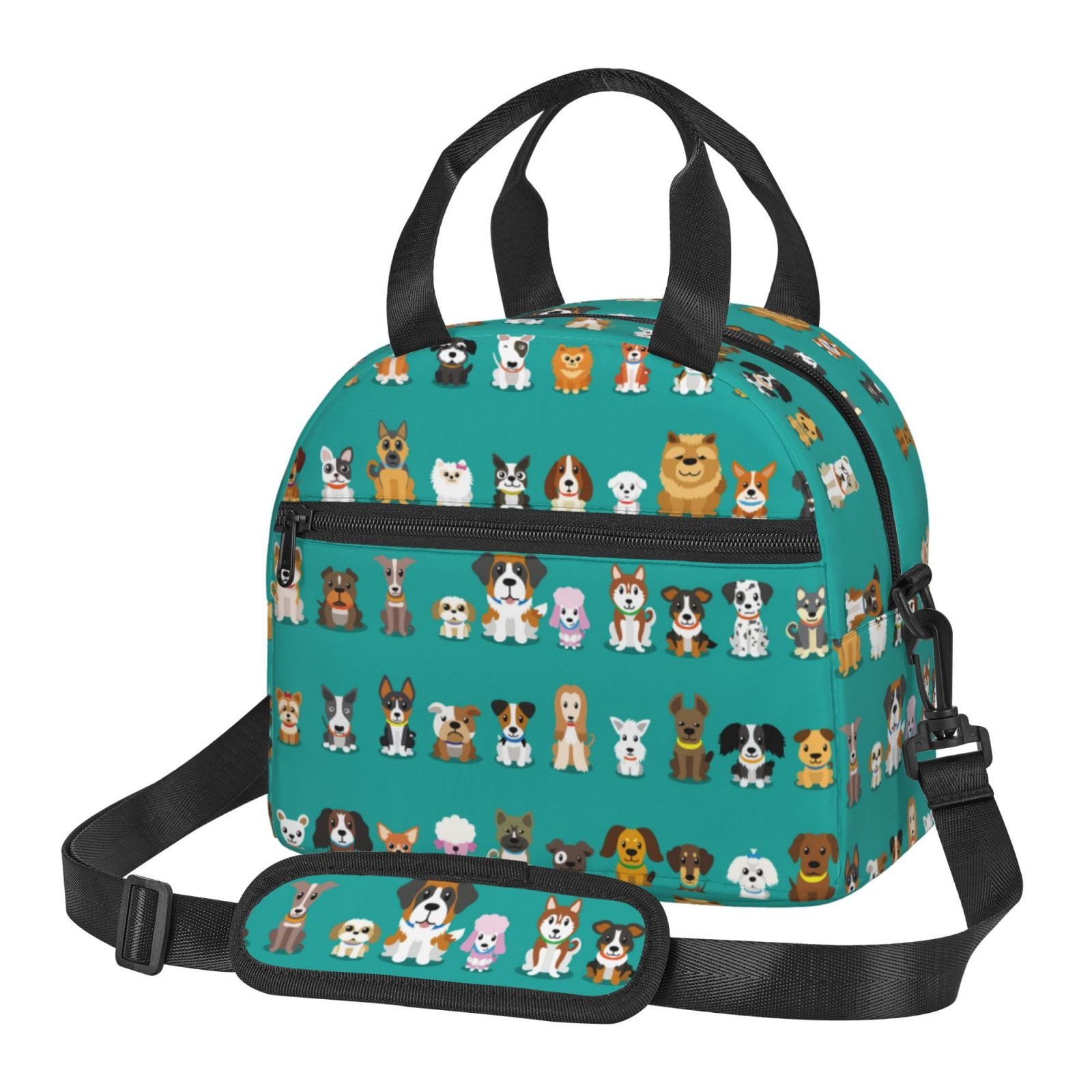 Xecao Cartoon Dogs Print Insulated Lunch Box, Lunch Cags Lunch Bag ...