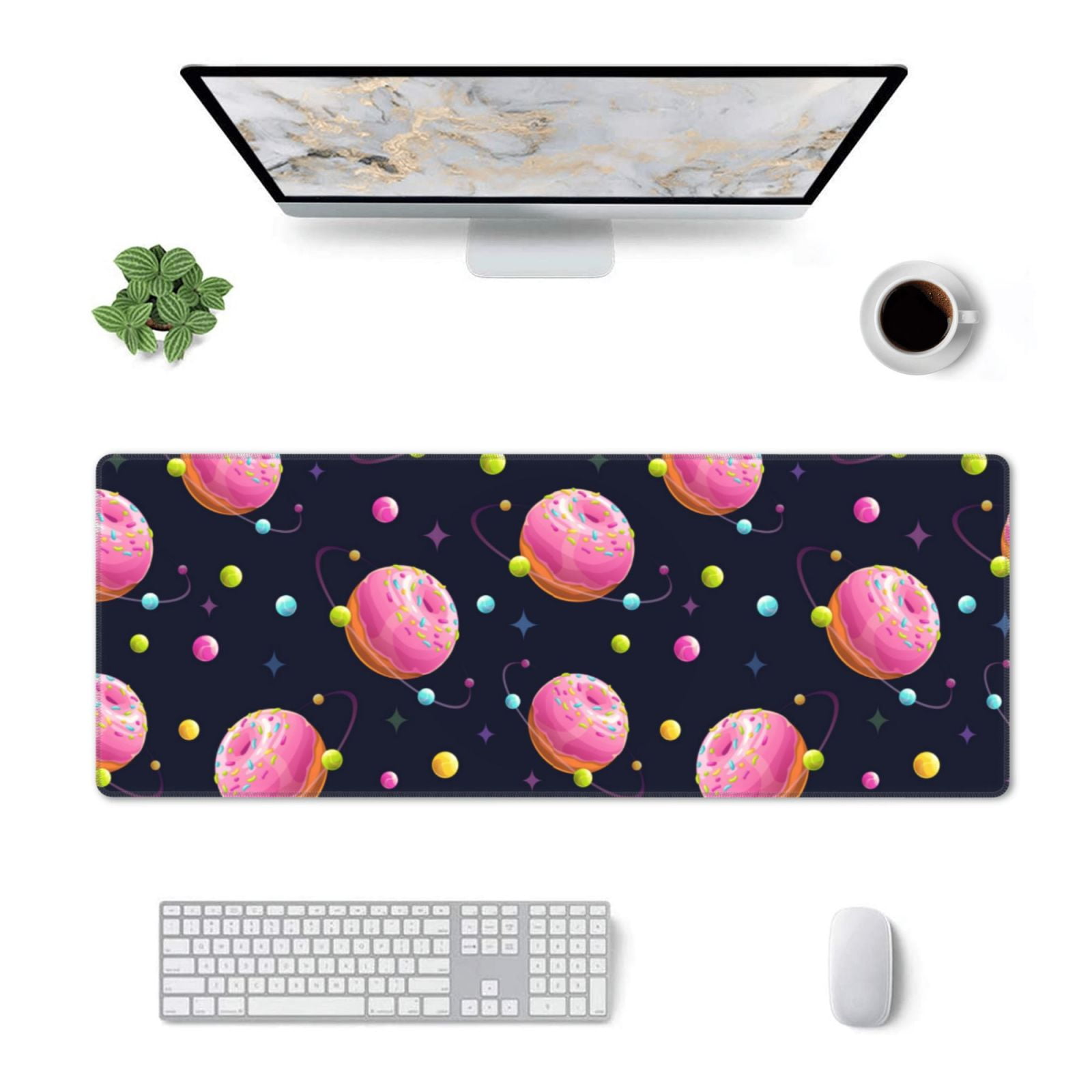 Xecao Cartoon Donut Planets for Mouse Pad - Waterproof Extended Contour ...