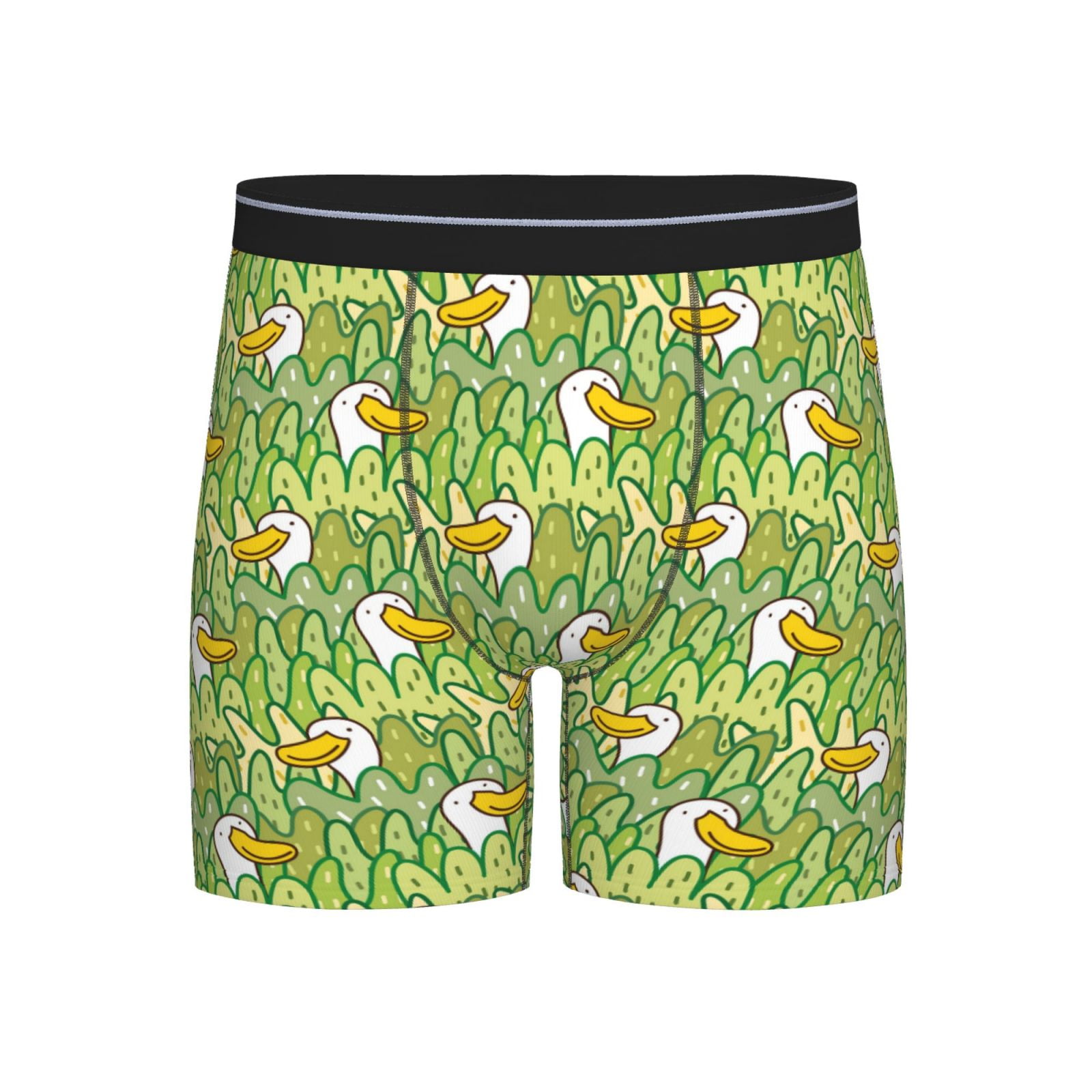 Xecao Cartoon Duck Print Boxer Briefs for Men's Stretch Moisture ...