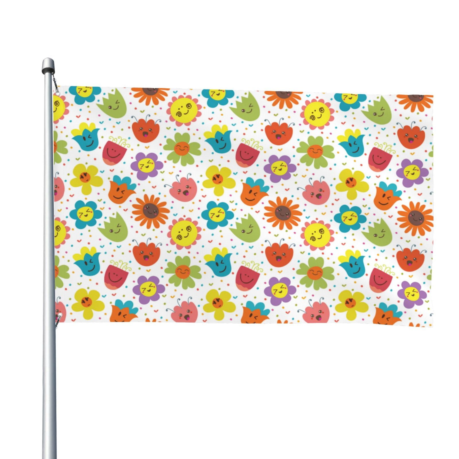 Xecao Cartoon Flowers for Longest Lasting Flag, Made From Polyester, UV ...