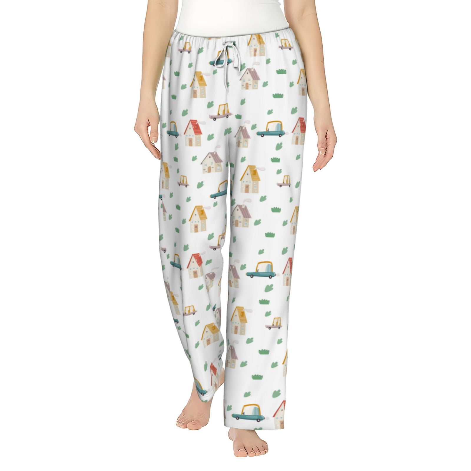 Xecao Cartoon House Women's Straight Lounge Pajama Pants: The Epitome ...