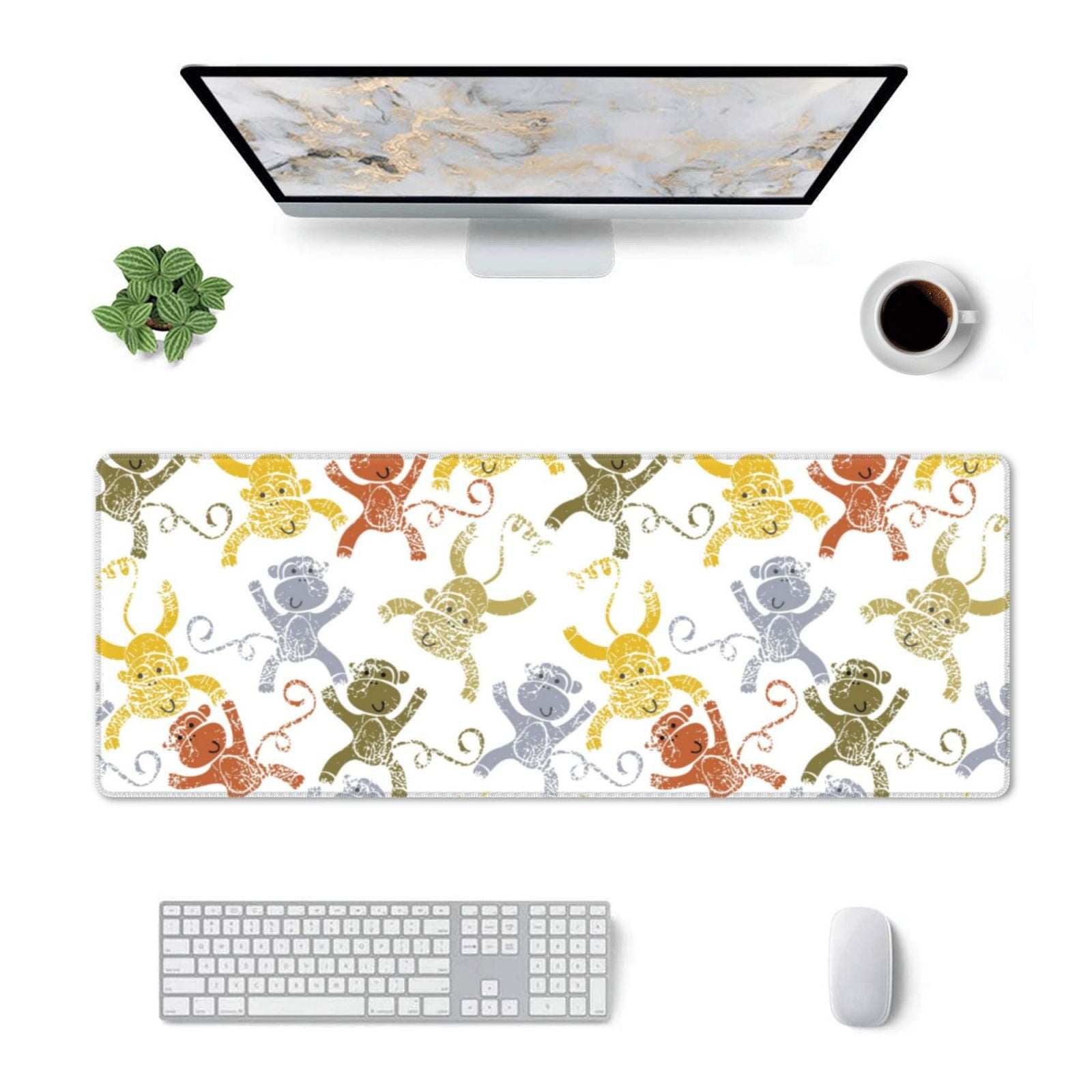 Xecao Cartoon Monkey for Mouse Pad - Waterproof Extended Contour Mouse ...