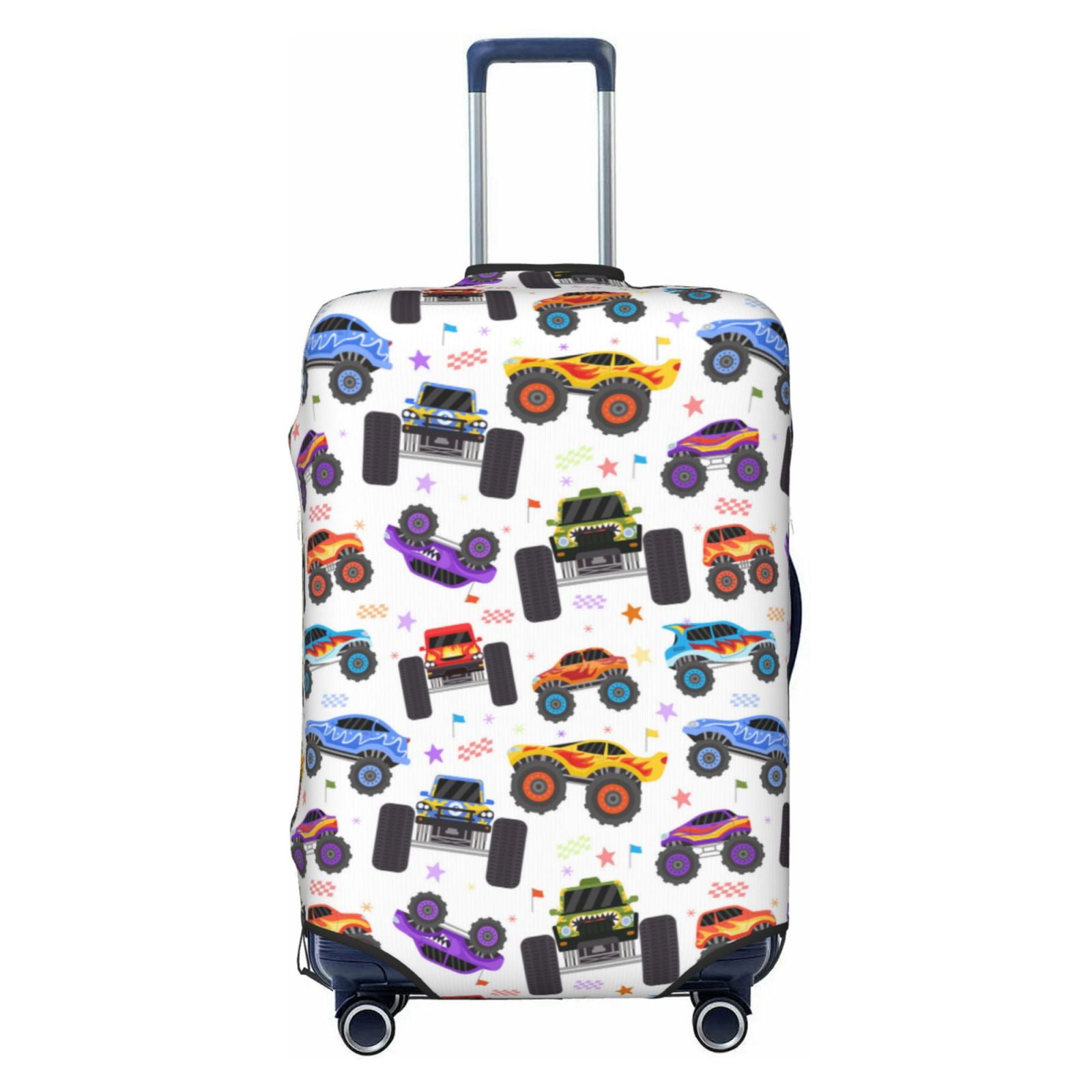 Xecao Cartoon Monster Trucks1 print Elastic Luggage Cover, with double ...