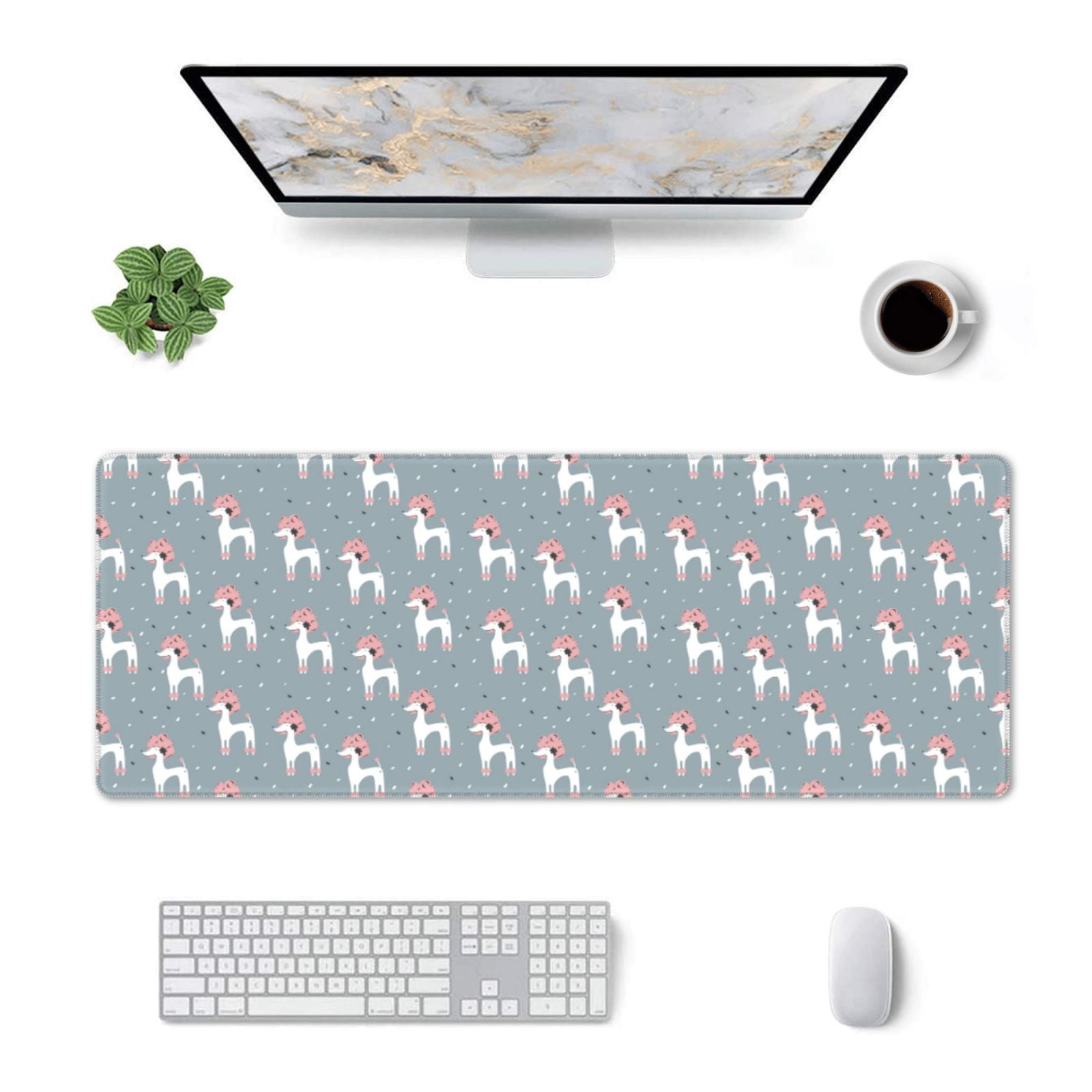 Xecao Cartoon Poodle Dog for Mouse Pad - Waterproof Extended Contour ...