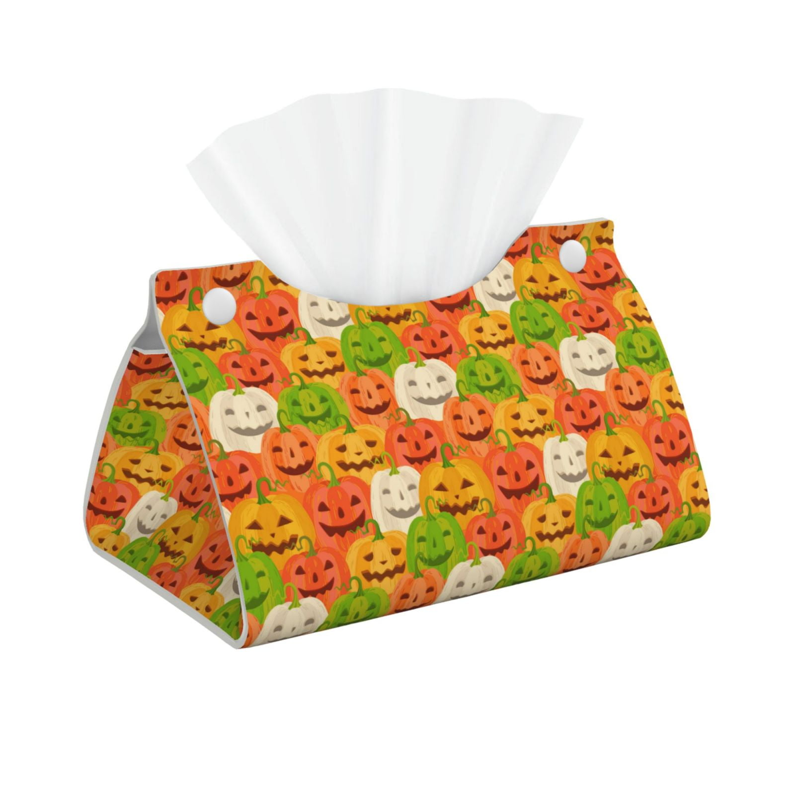 Xecao Cartoon Pumpkins Print Tissue Box Cover,Modern PVC Leather Square ...