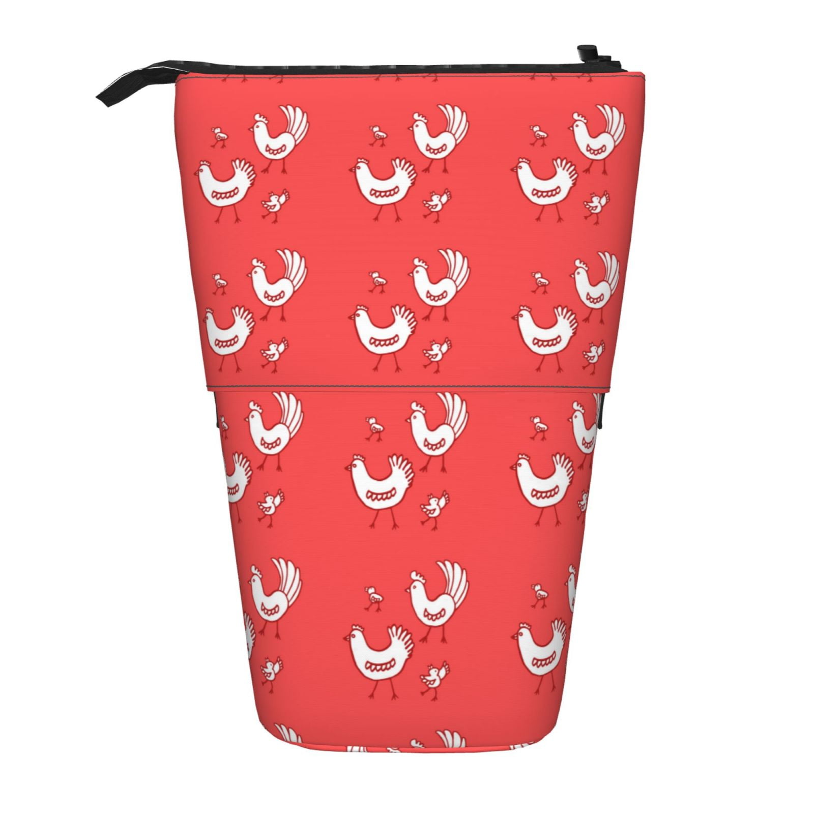 Xecao Cartoon Rooster Print Telescopic Pencil Bag Pen Holder Pop Up ...