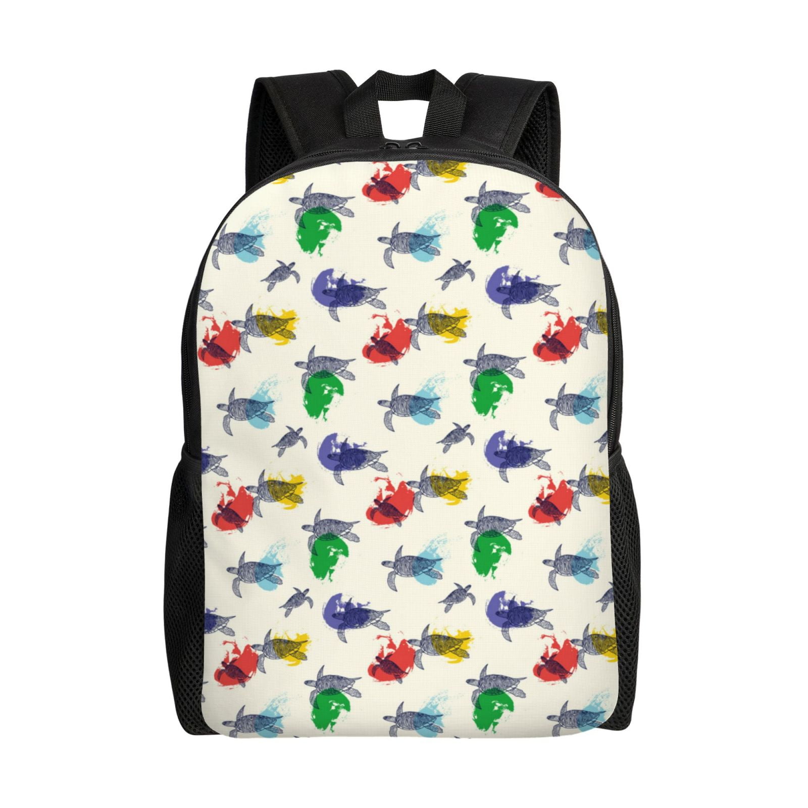 Xecao Cartoon Sea Turtle Print School Backpack with Laptop Compartment ...