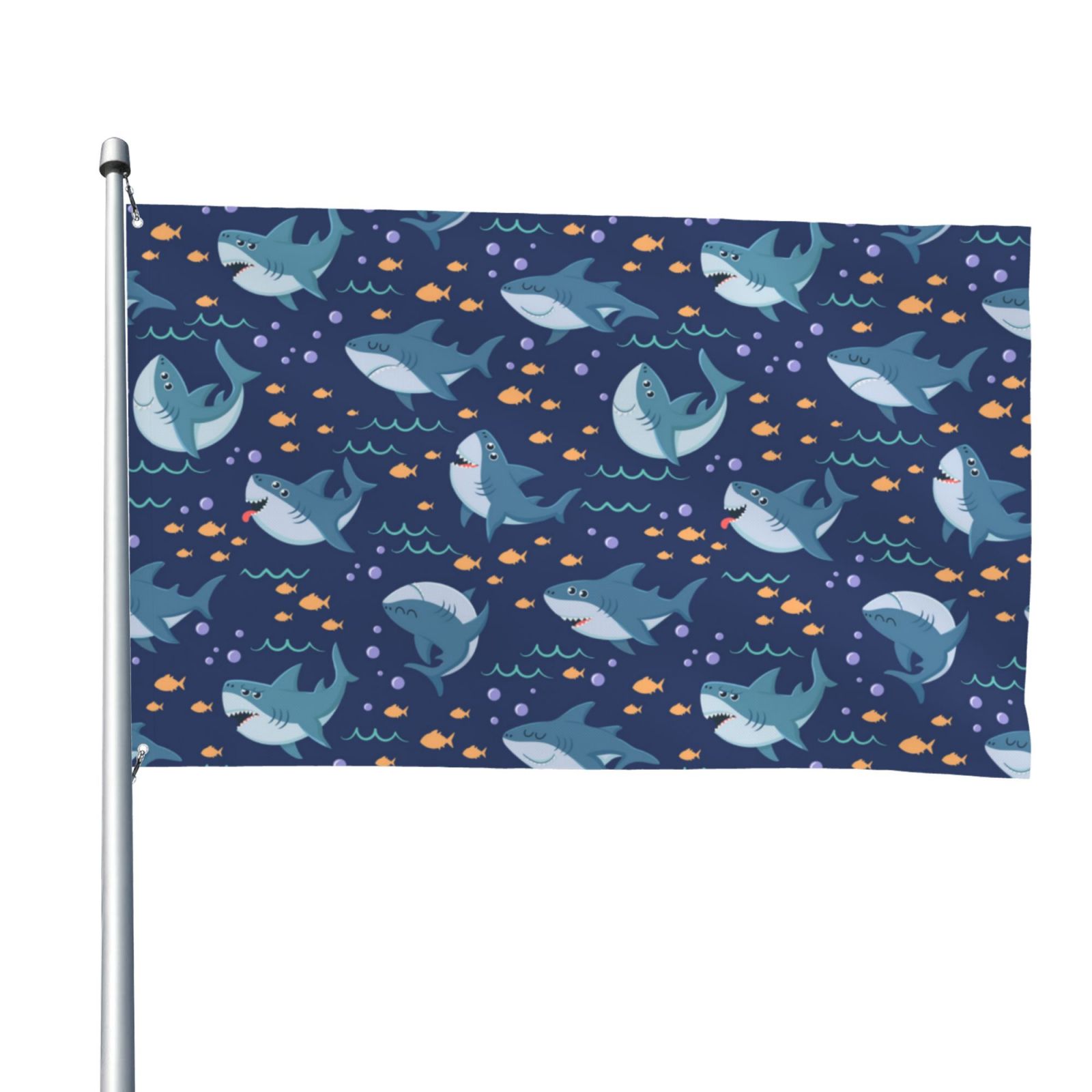 Xecao Cartoon Sharks2 for Longest Lasting Flag, Made From Polyester, UV ...