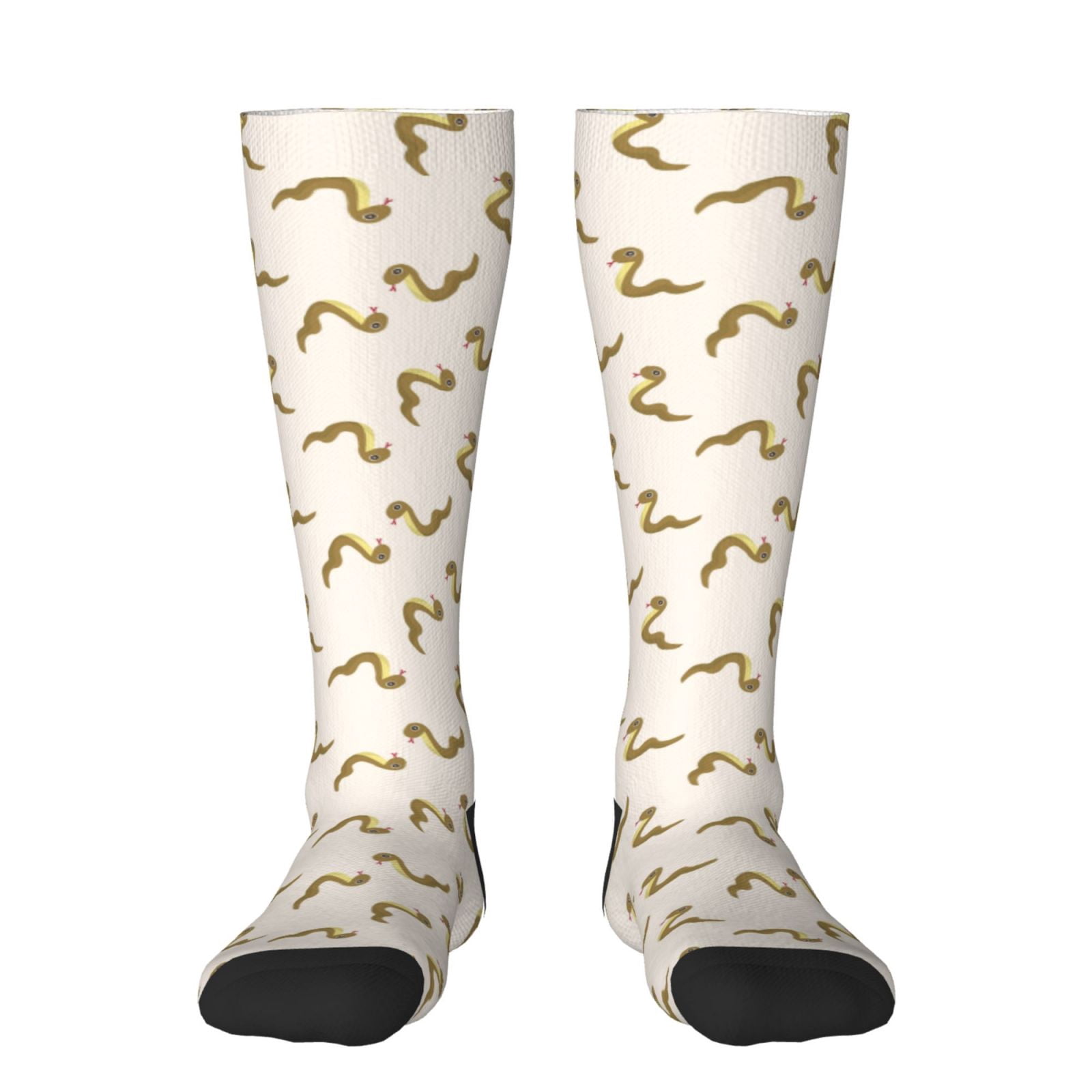 Xecao Cartoon Snake print thigh-high socks, crafted for both men and ...
