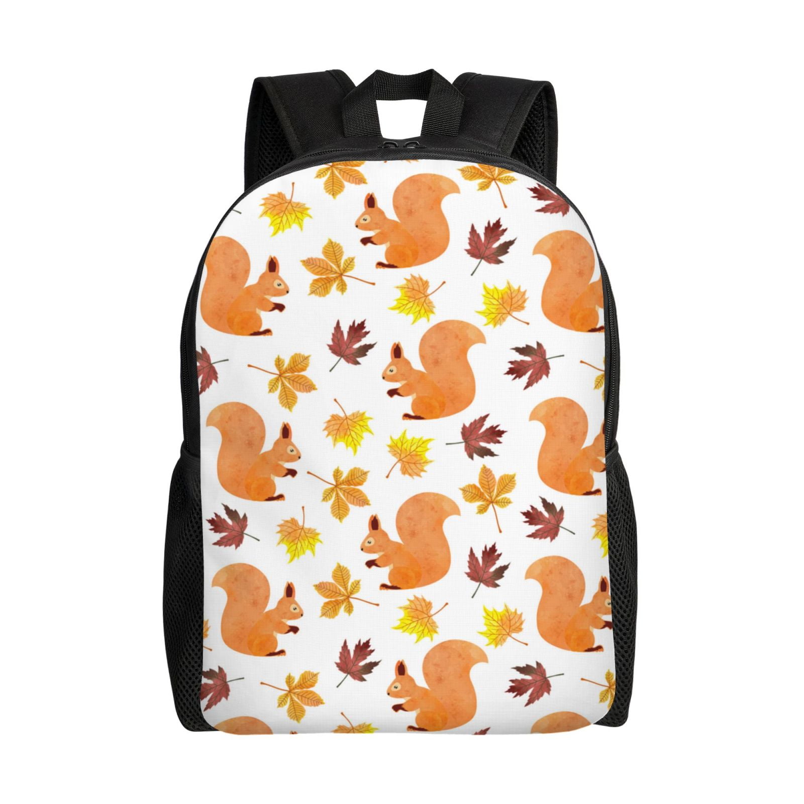 Xecao Cartoon Squirrel Print School Backpack with Laptop Compartment ...