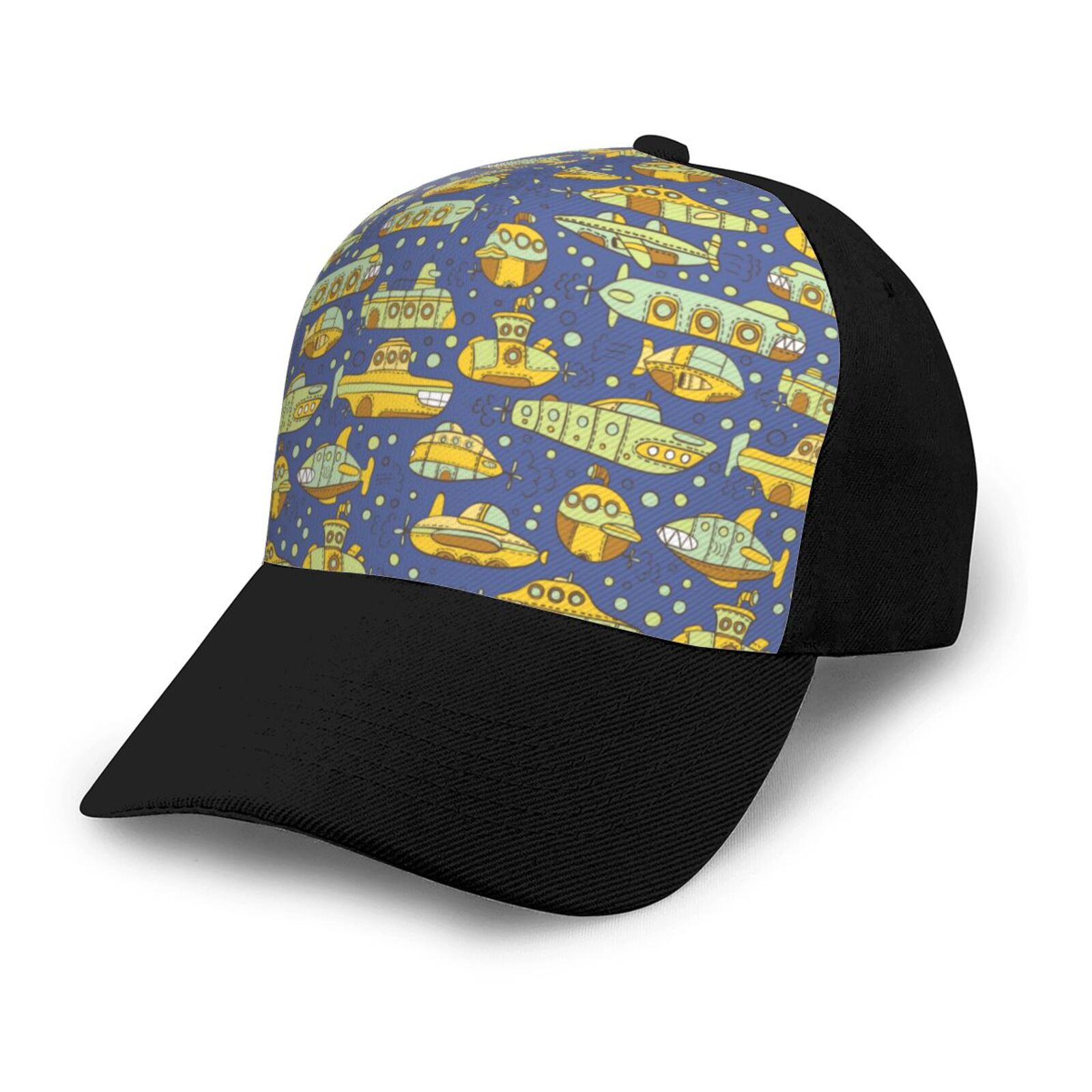Xecao Cartoon Submarines print unisex vintage washed baseball cap, a ...