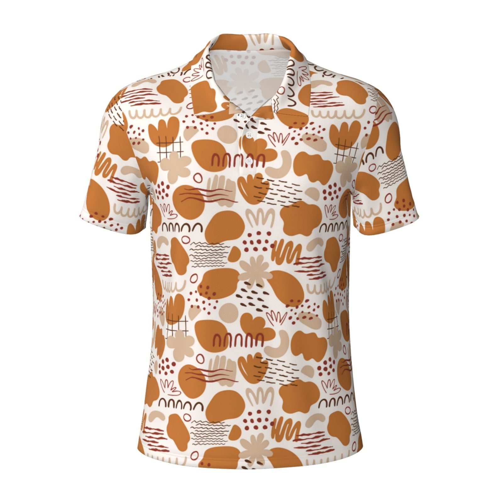Xecao Cartoon for Mens' Casual Short Sleeve Button-Down Polo Shirts for ...