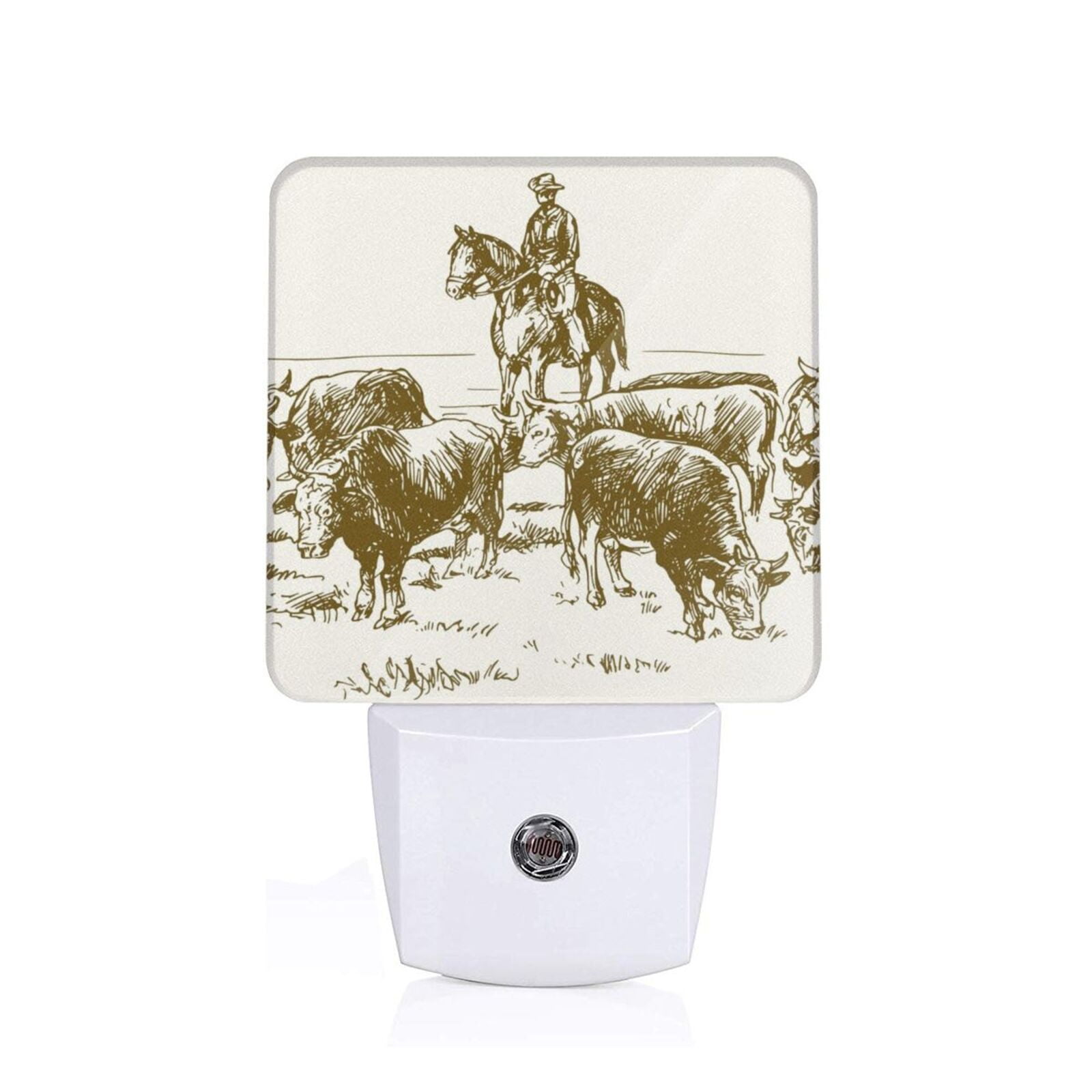 Xecao Cattle Drive By Two Cowboys for Night Light - a Wall-mounted LED ...