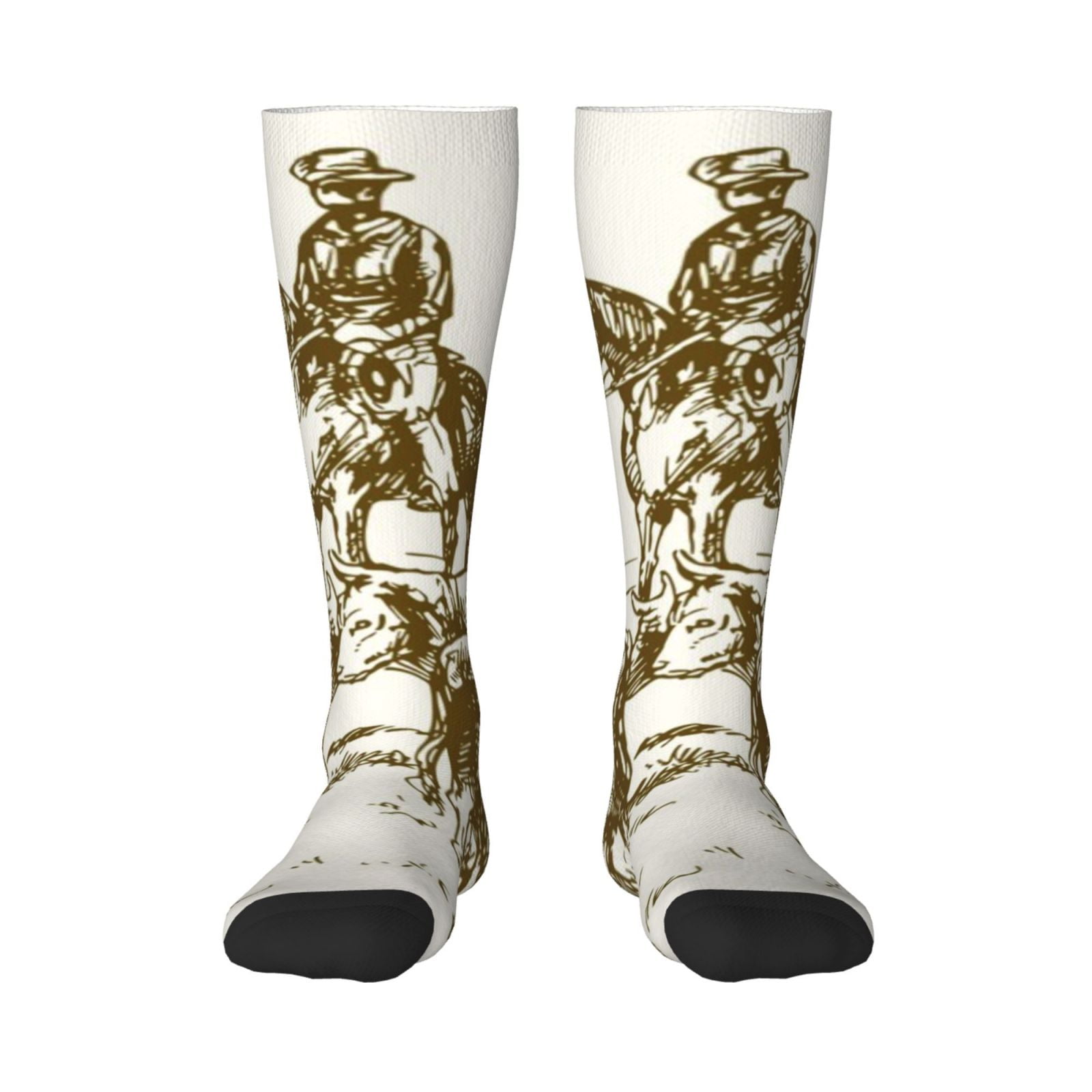 Xecao Cattle Drive By Two Cowboys Print Compression Socks for Both Men ...