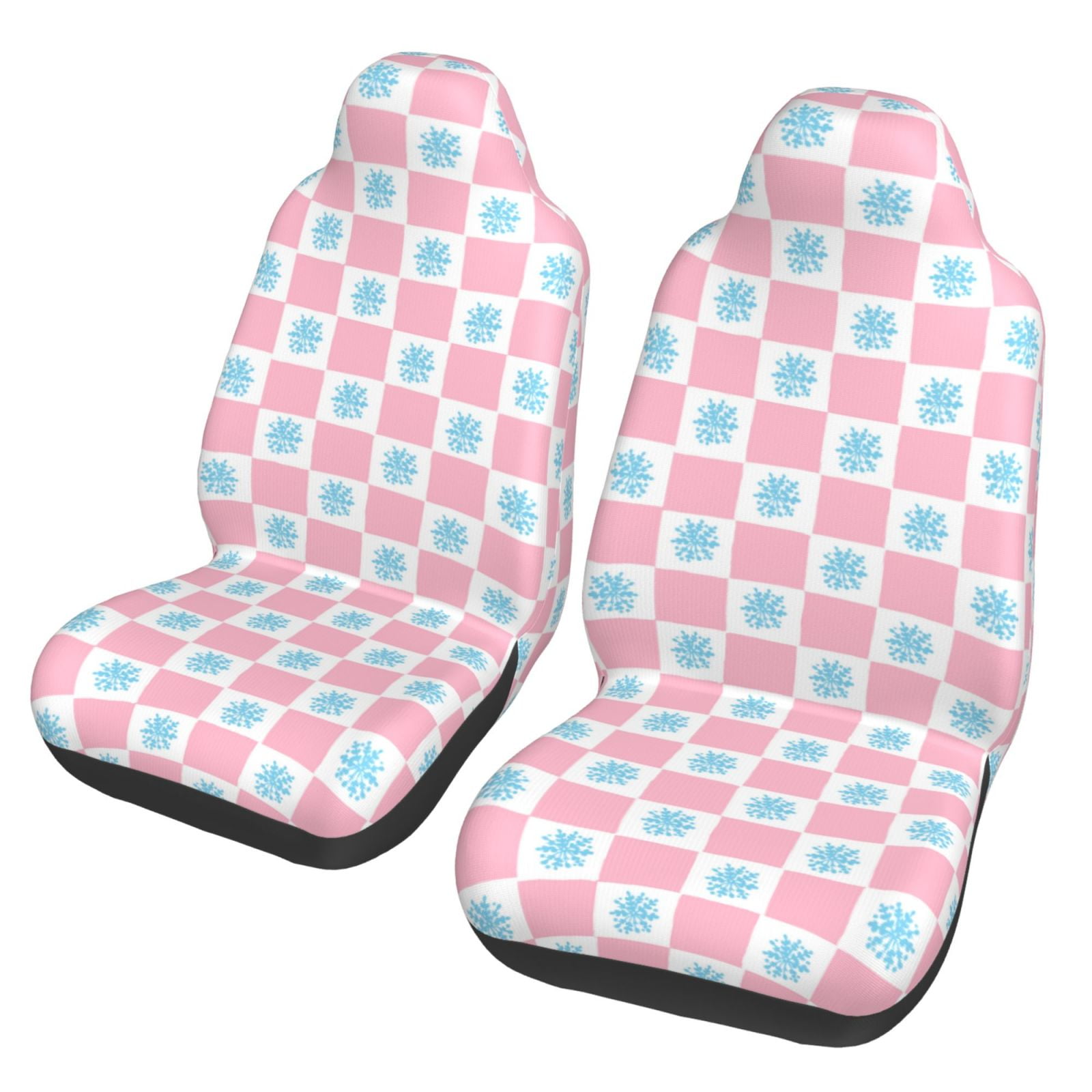 Xecao Checkerboard With Snowflake Print Car Seat Cover in That Fits ...