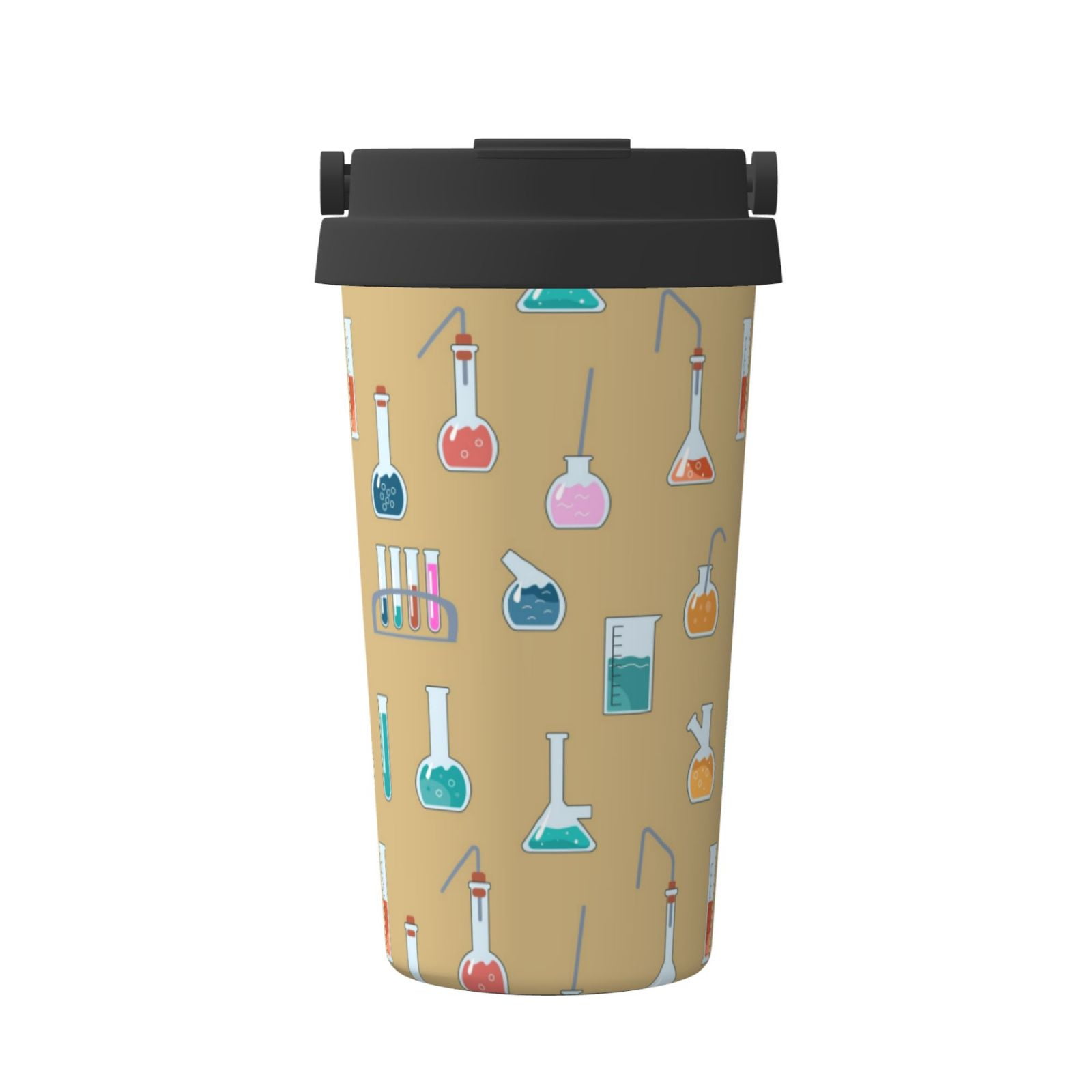 Xecao Chemistry Class Pattern Insulated Coffee Mug with Handle & Flip,Thermos Mug,Water Bottle ...
