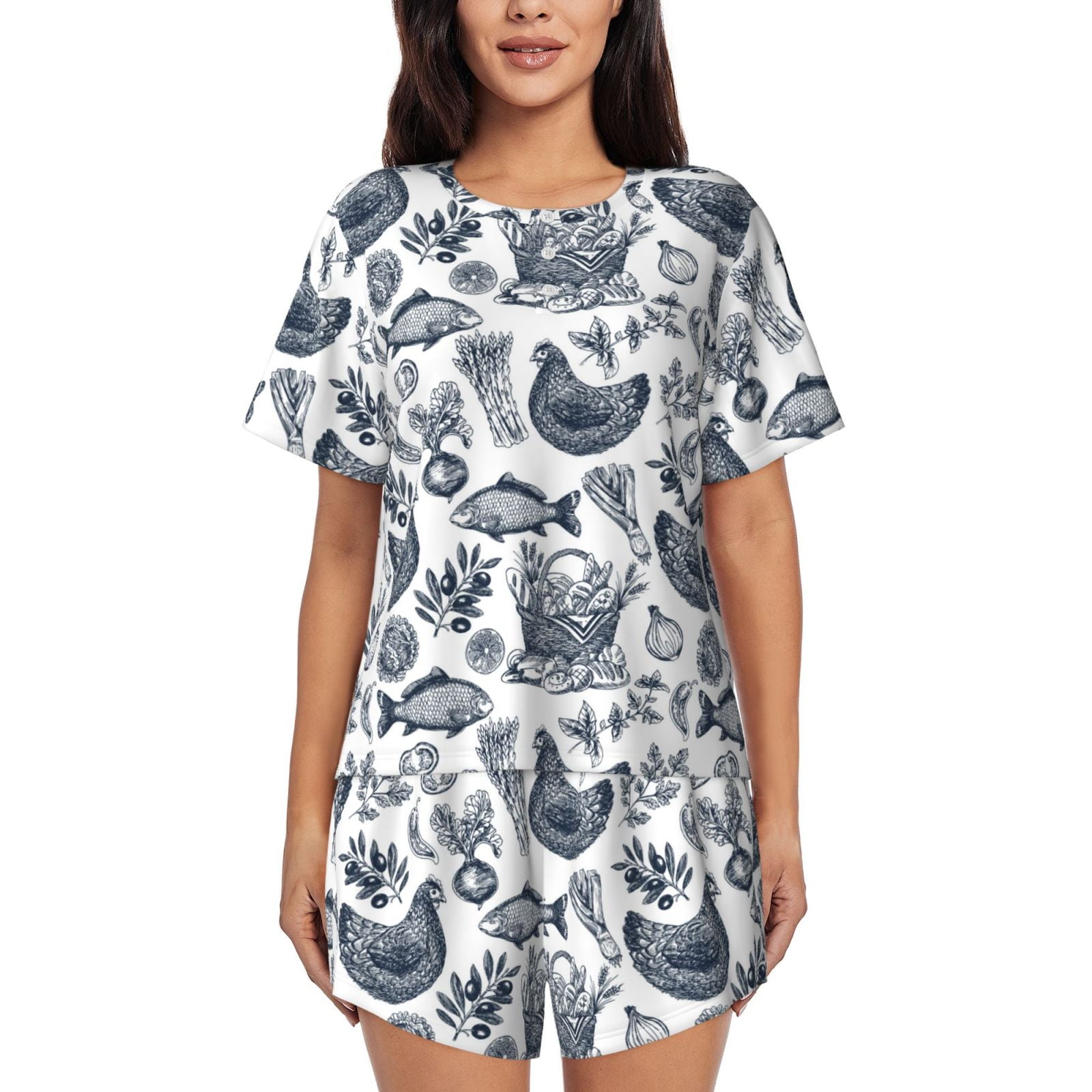 Xecao Chicken And Fish print Swimsuit for women, Summer-ready, sporty ...