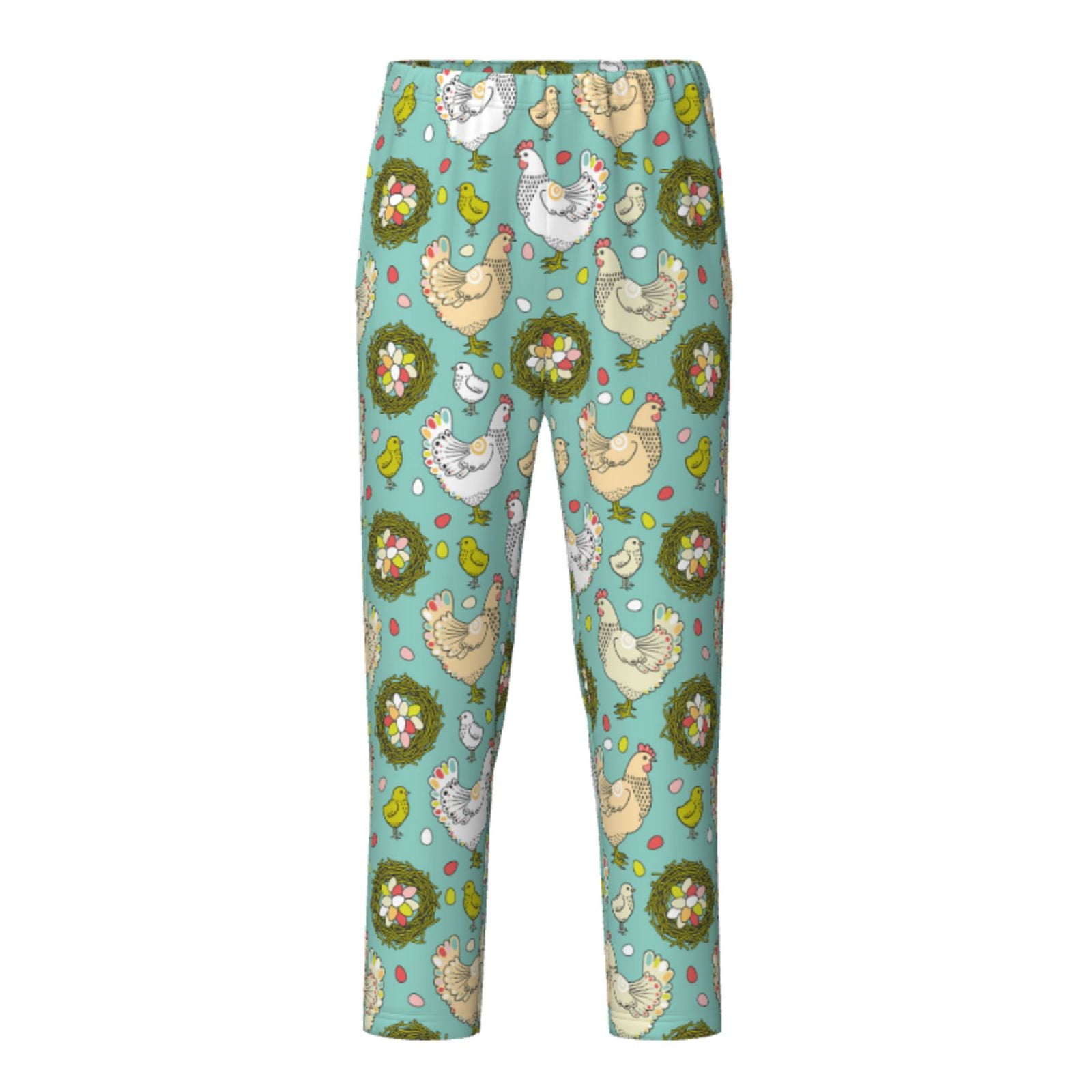 Xecao Chicken Laying Eggs Print Teenagers' Pajama Pants Long Sleep ...