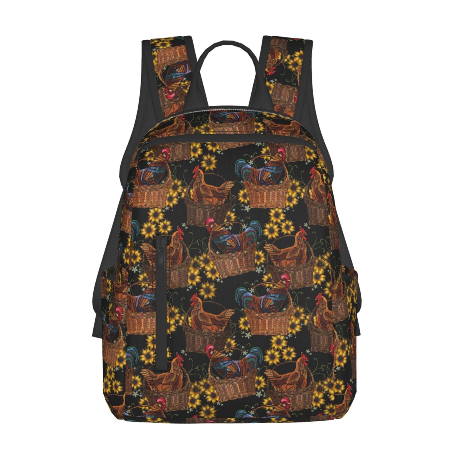 Xecao Chicken Rooster print Backpack For women men Aesthetic ...