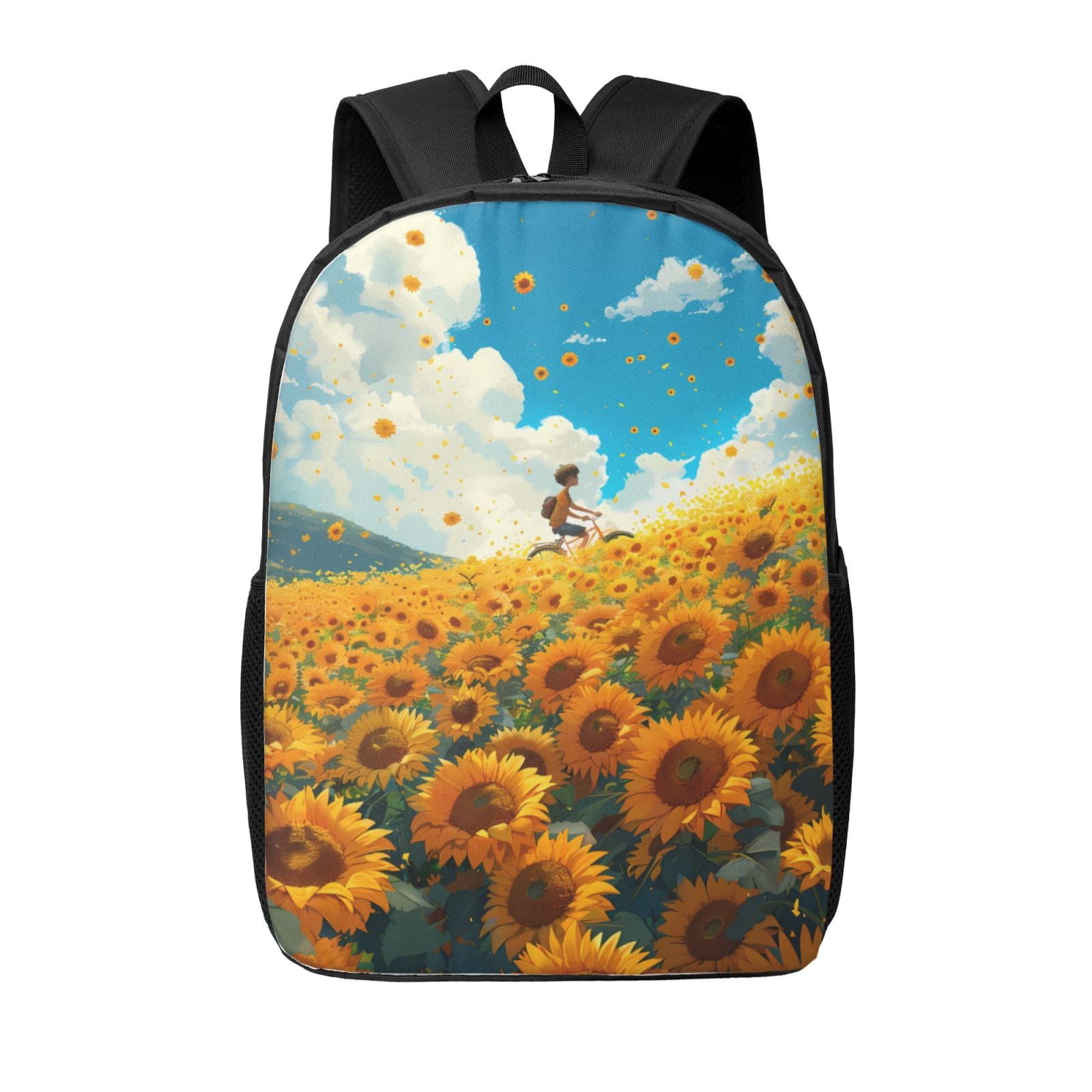 Xecao Clear Sky Sunflower print Travel Backpack, Large Computer ...
