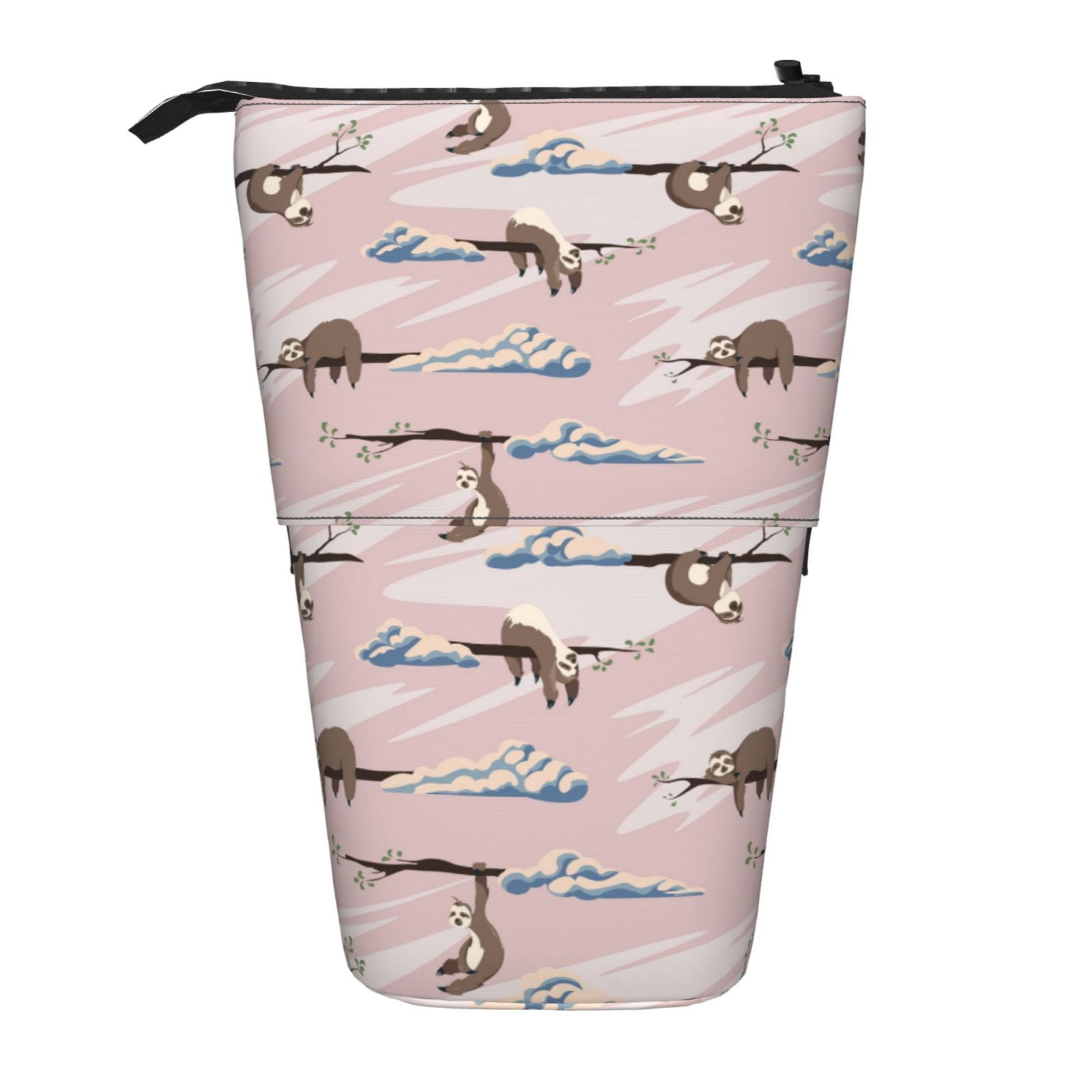 Xecao Cloud Sloth Print Telescopic Pencil Bag Pen Holder Pop Up ...