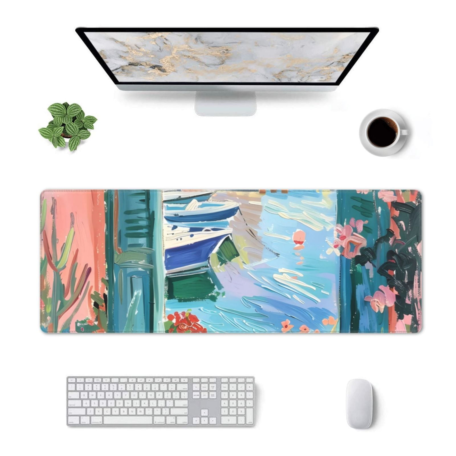 Xecao Coastal Cat By The Window for Mouse Pad - Waterproof Extended ...