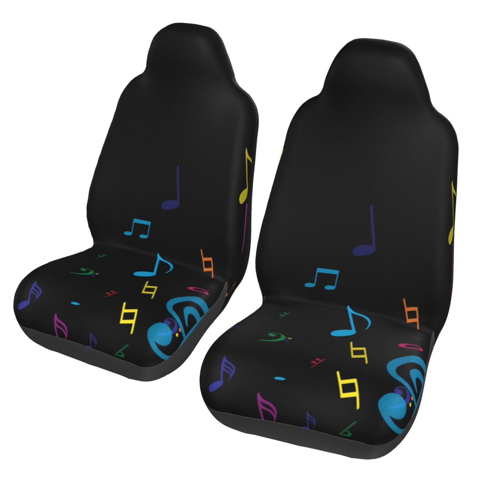 Xecao Color Musical Notes Print Car Seat Cover in That Fits Most Cars ...