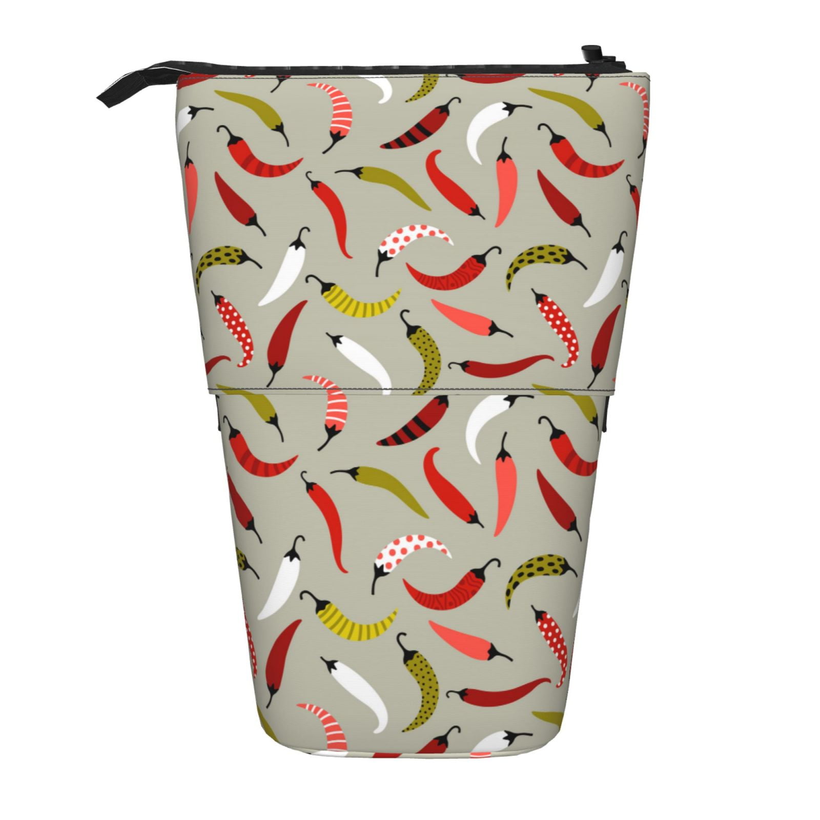 Xecao Colorful Chili Print Telescopic Pencil Bag Pen Holder Pop Up ...