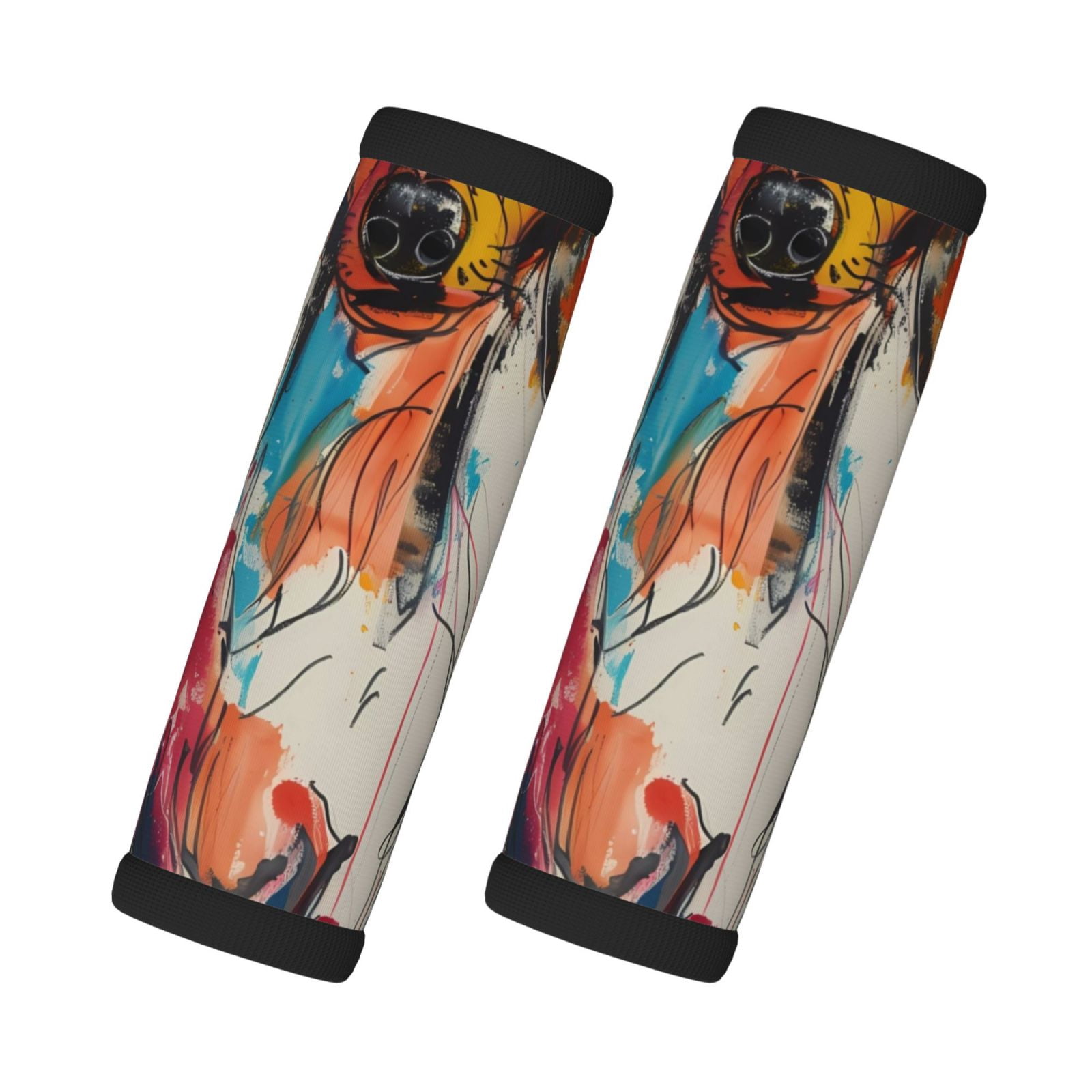 Xecao Colorful Dachshund Art Print 2 Pack Luggage Handles Wrap Grips ...