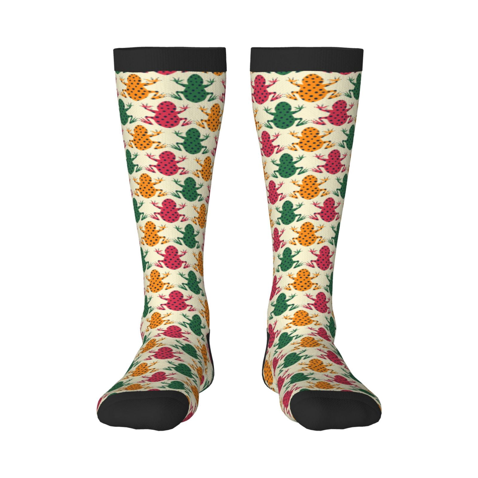 Xecao Colorful Frogs Print Compression Socks for Both Men And Women for ...