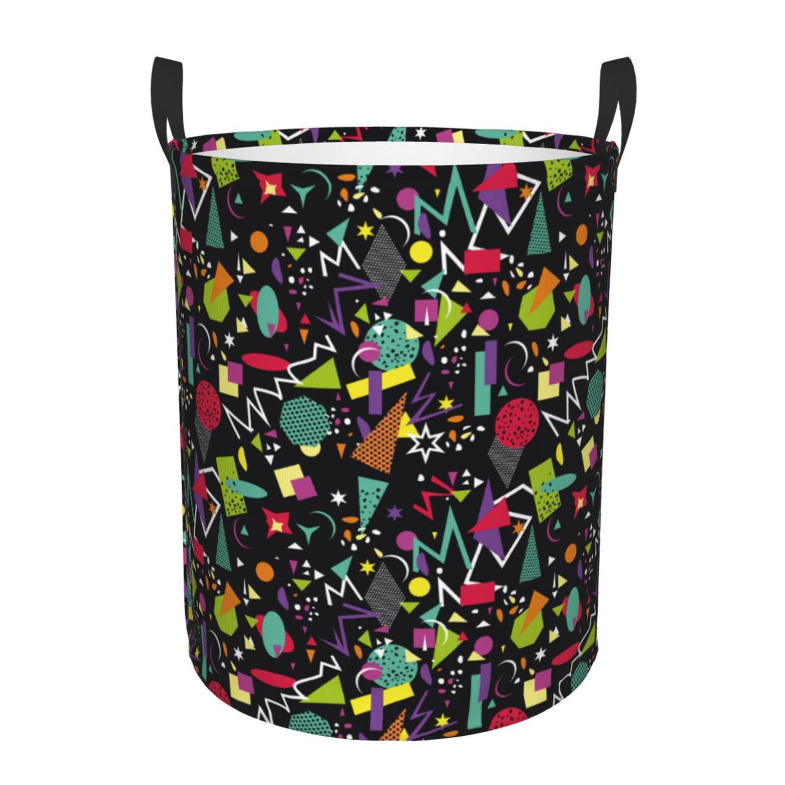 Xecao Colorful Geometric Figures Print Laundry Hamper Basket,designed ...