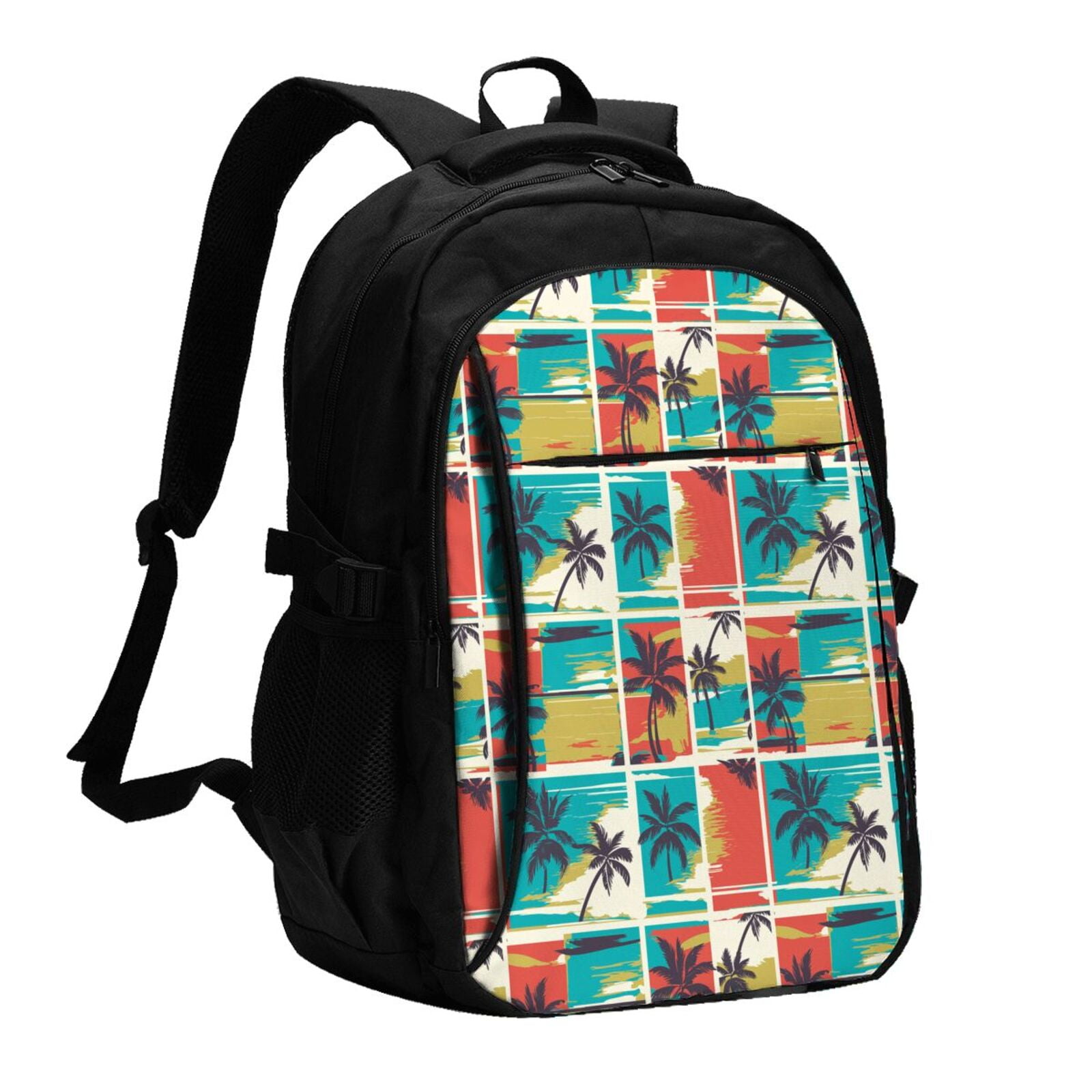 Xecao Colorful Hawaii Palms for Travel Laptop Backpack, USB-Charging ...