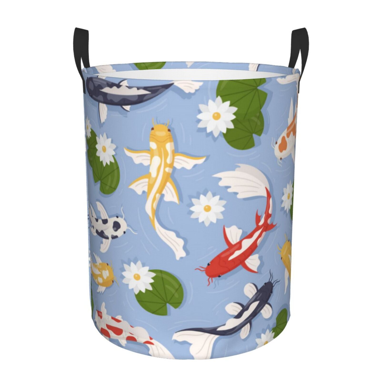 Xecao Colorful Koi Fish Print Laundry Basket,Laundry Hamper Designed ...