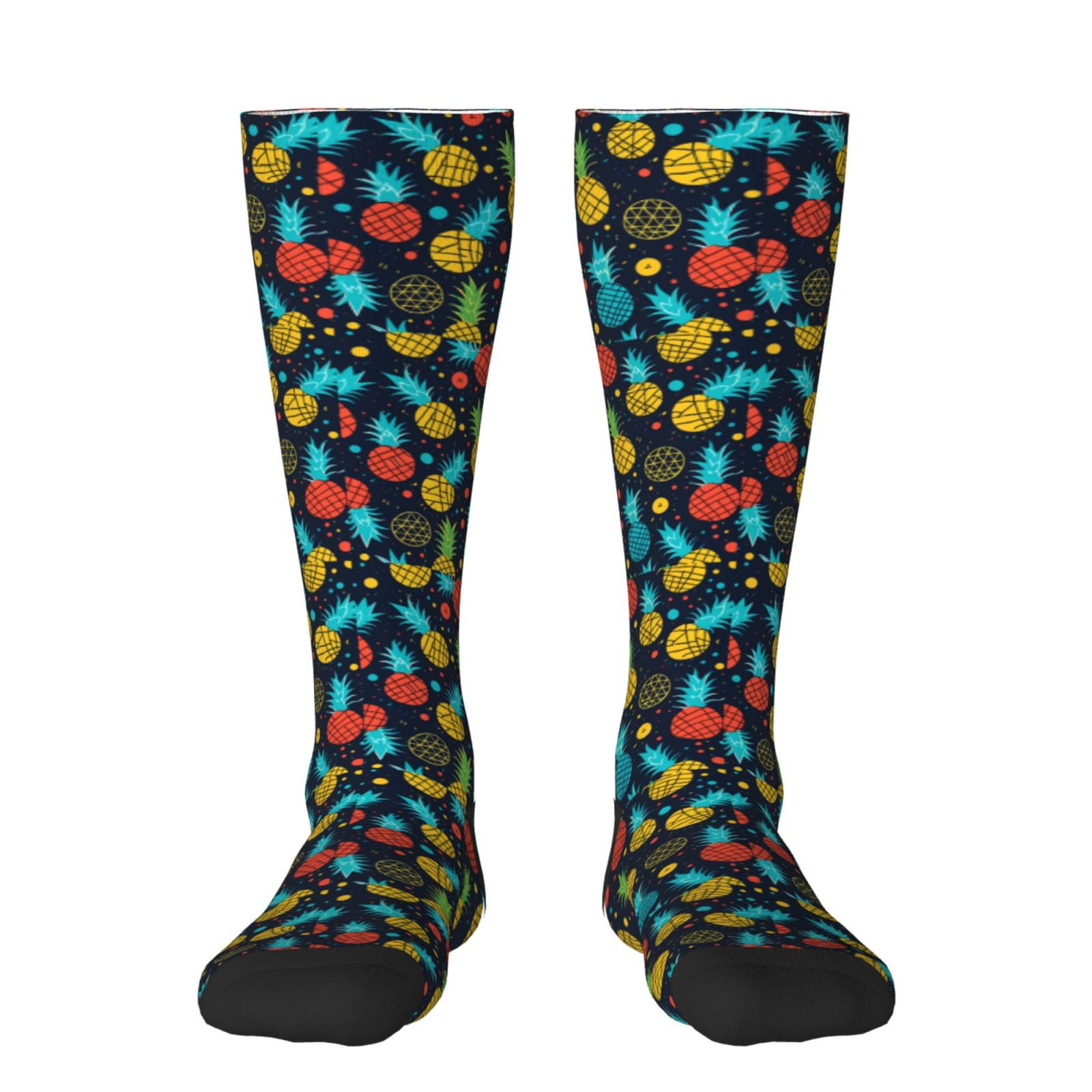 Xecao Colorful Pineapple Print Compression Socks for Both Men And Women ...