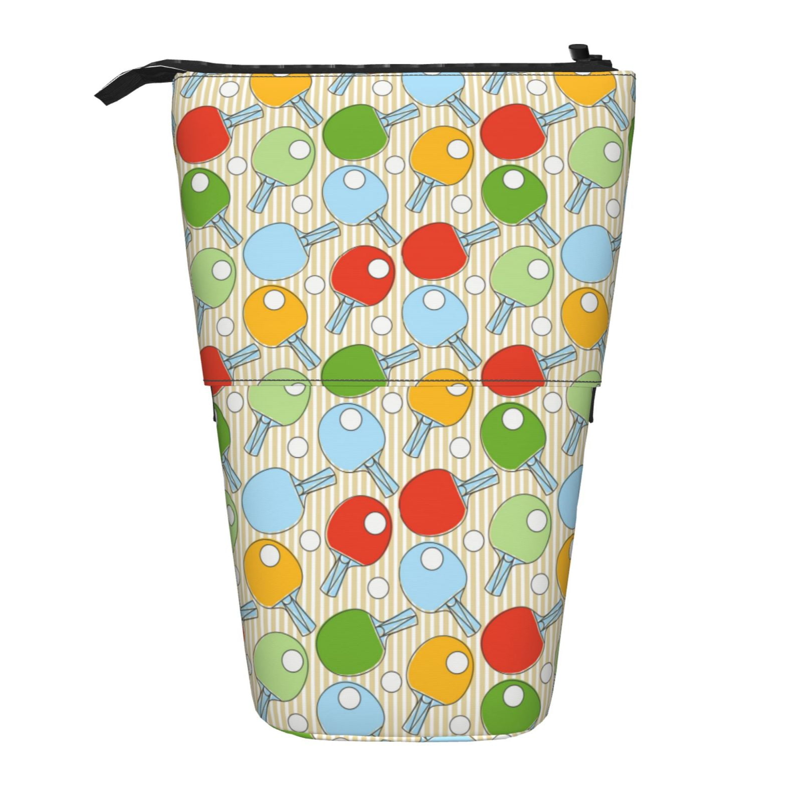 Xecao Colorful Ping Pong Rackets1 Print Telescopic Pencil Bag Pen ...