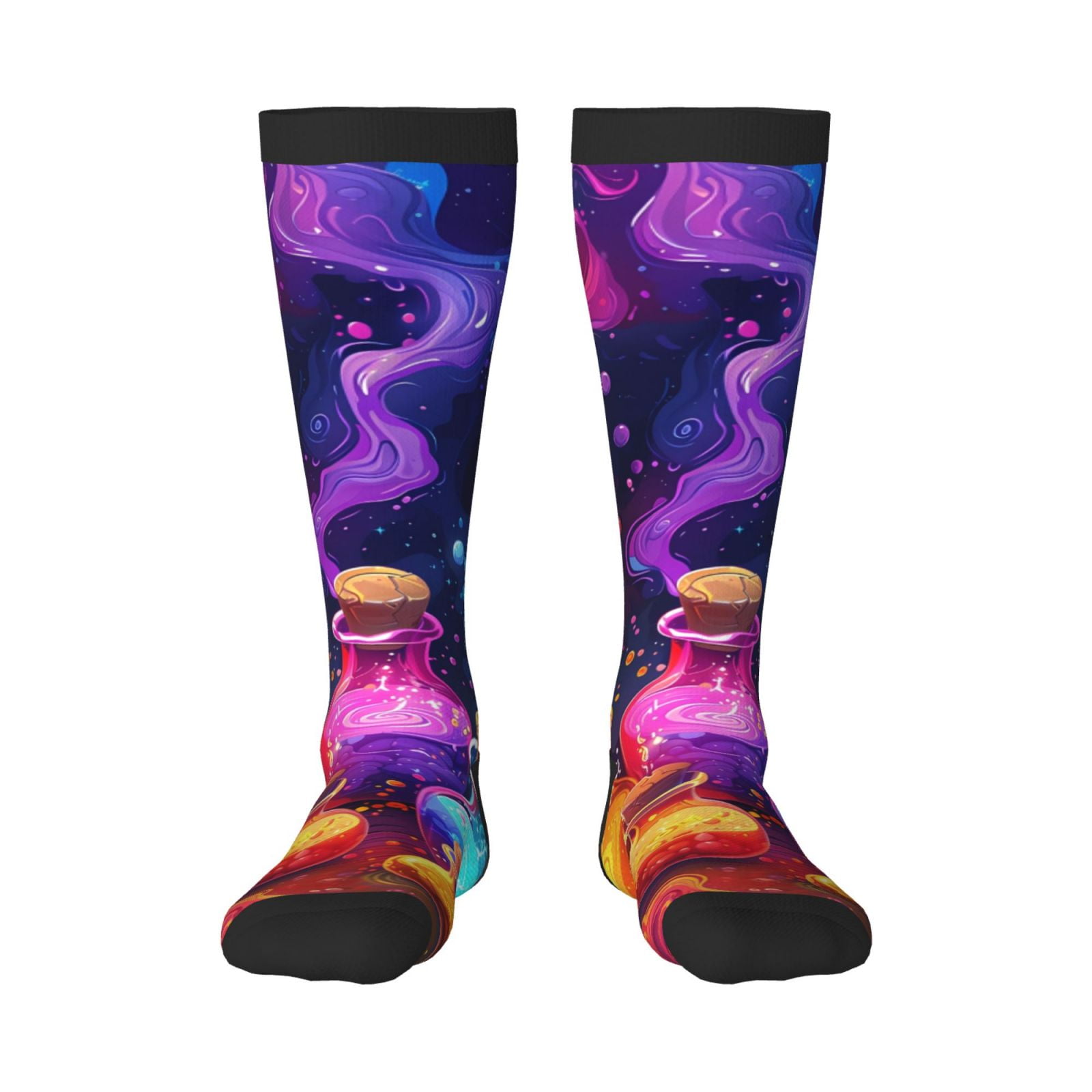 Xecao Colorful Potion Bottles Magic Print Compression Socks for Both ...