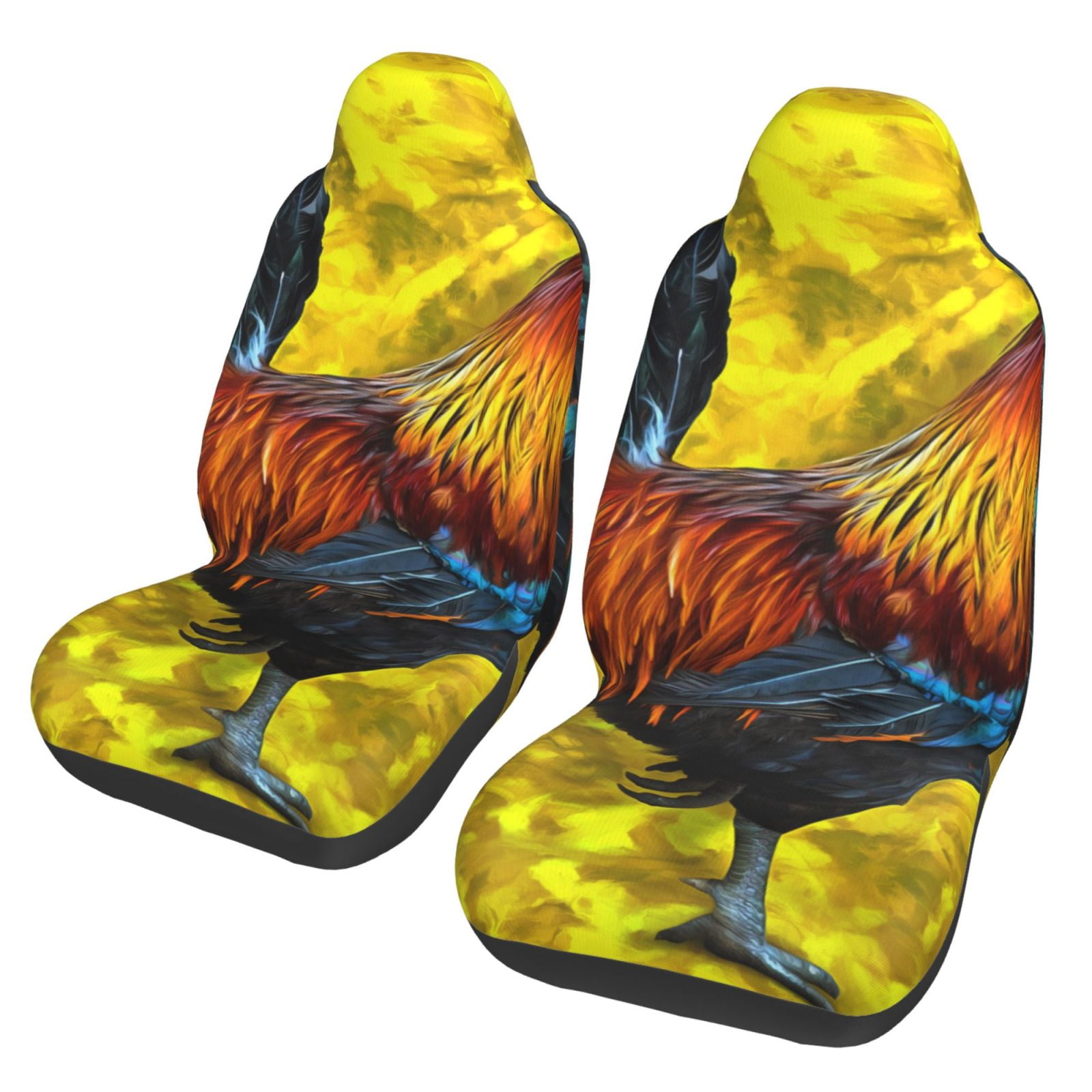 Xecao Colorful Rooster Print Car Seat Cover in That Fits Most Cars ...