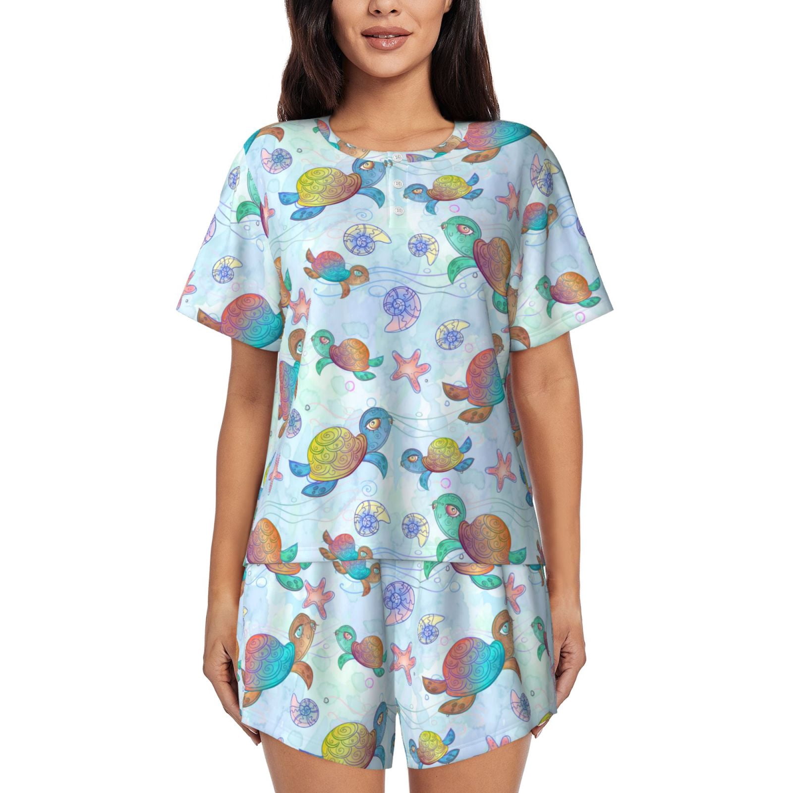 Xecao Colorful Sea Turtle print Swimsuit for women, Summer-ready ...