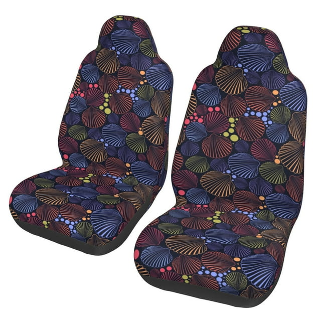 Xecao Colorful Shells Print Car Seat Cover in That Fits Most Cars, Vans ...