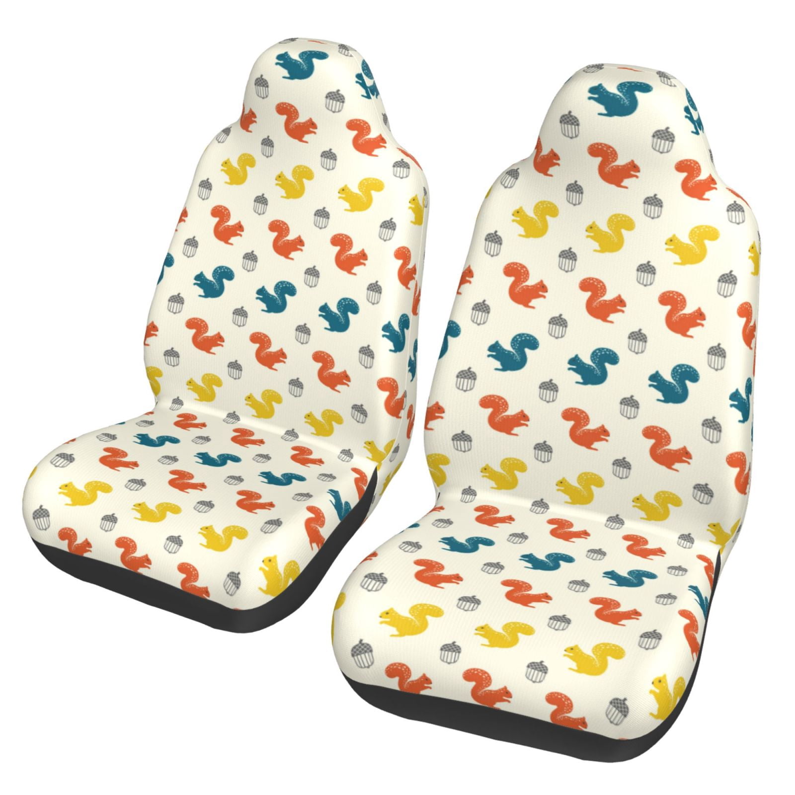 Xecao Colorful Squirrel Print Car Seat Cover in That Fits Most Cars ...