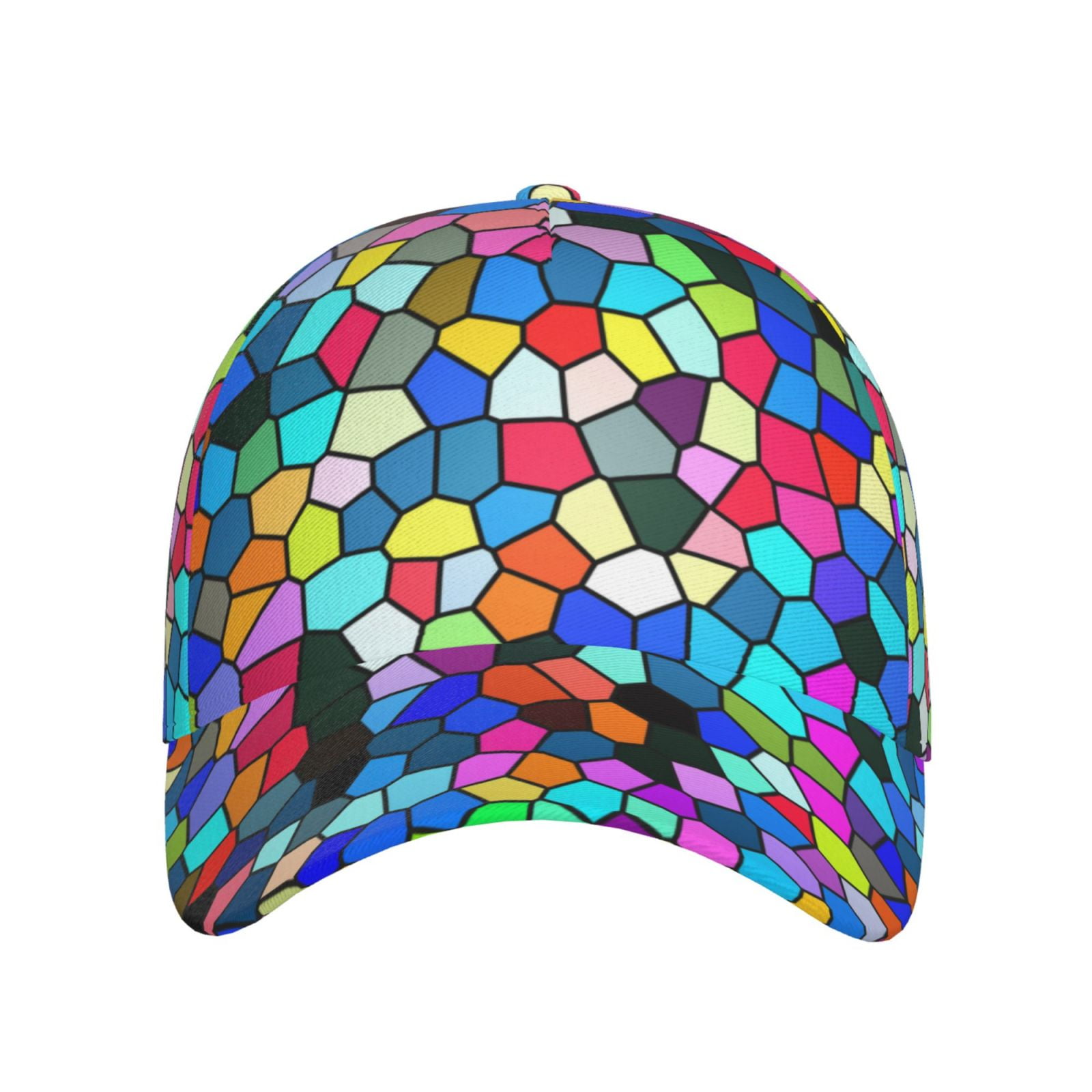 Xecao Colorful Tie Dye Stained Glass 2 for Baseball Cap: Unisex ...