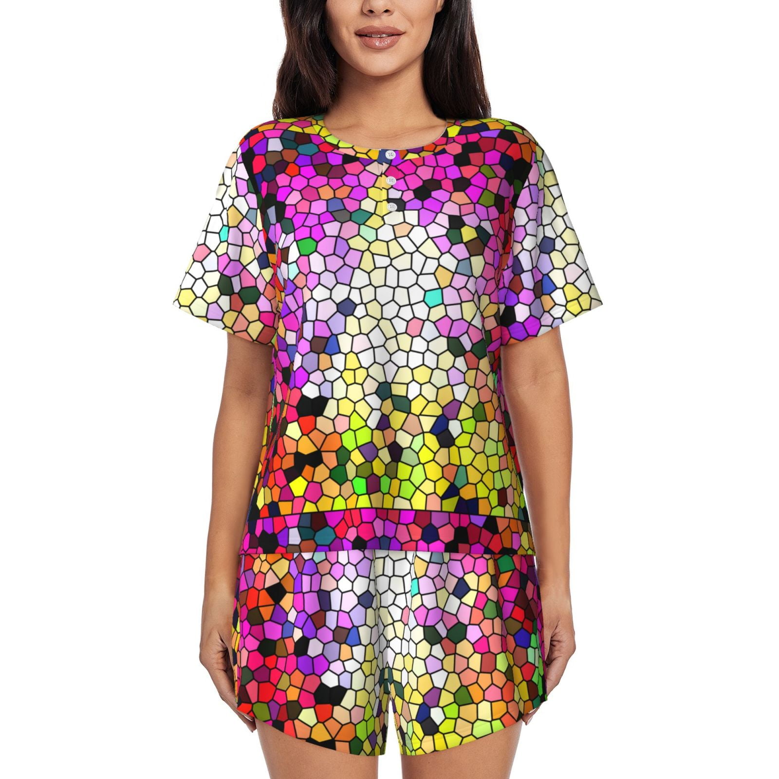 Xecao Colorful Tie Dye Stained Glass 3 print Swimsuit for women, Summer ...