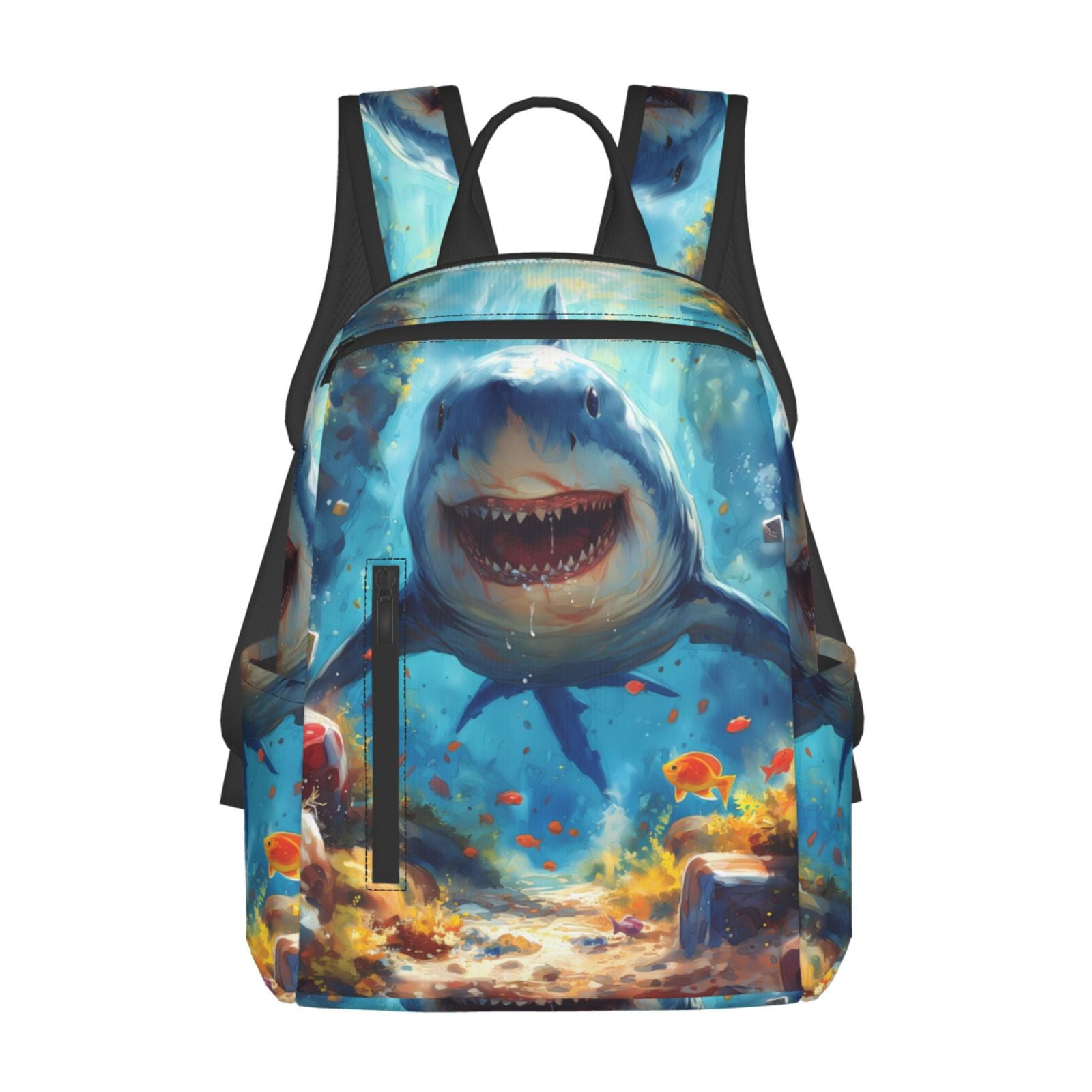 Xecao Colorful Underwater Shark print Backpack For women men Aesthetic ...