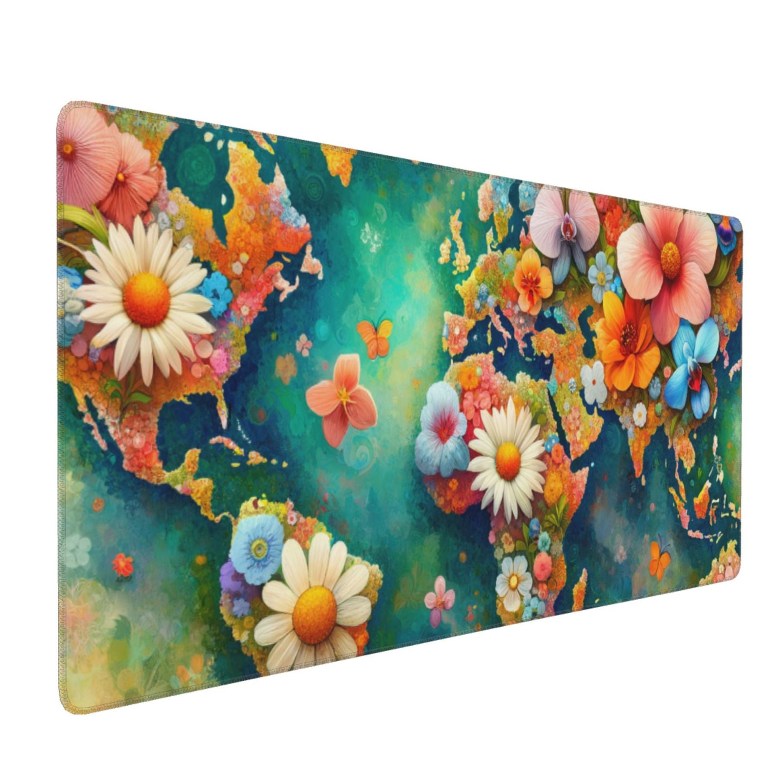 Xecao Colorful World Map Print Large Mouse Pad, 16x35.5in Mousepad ...
