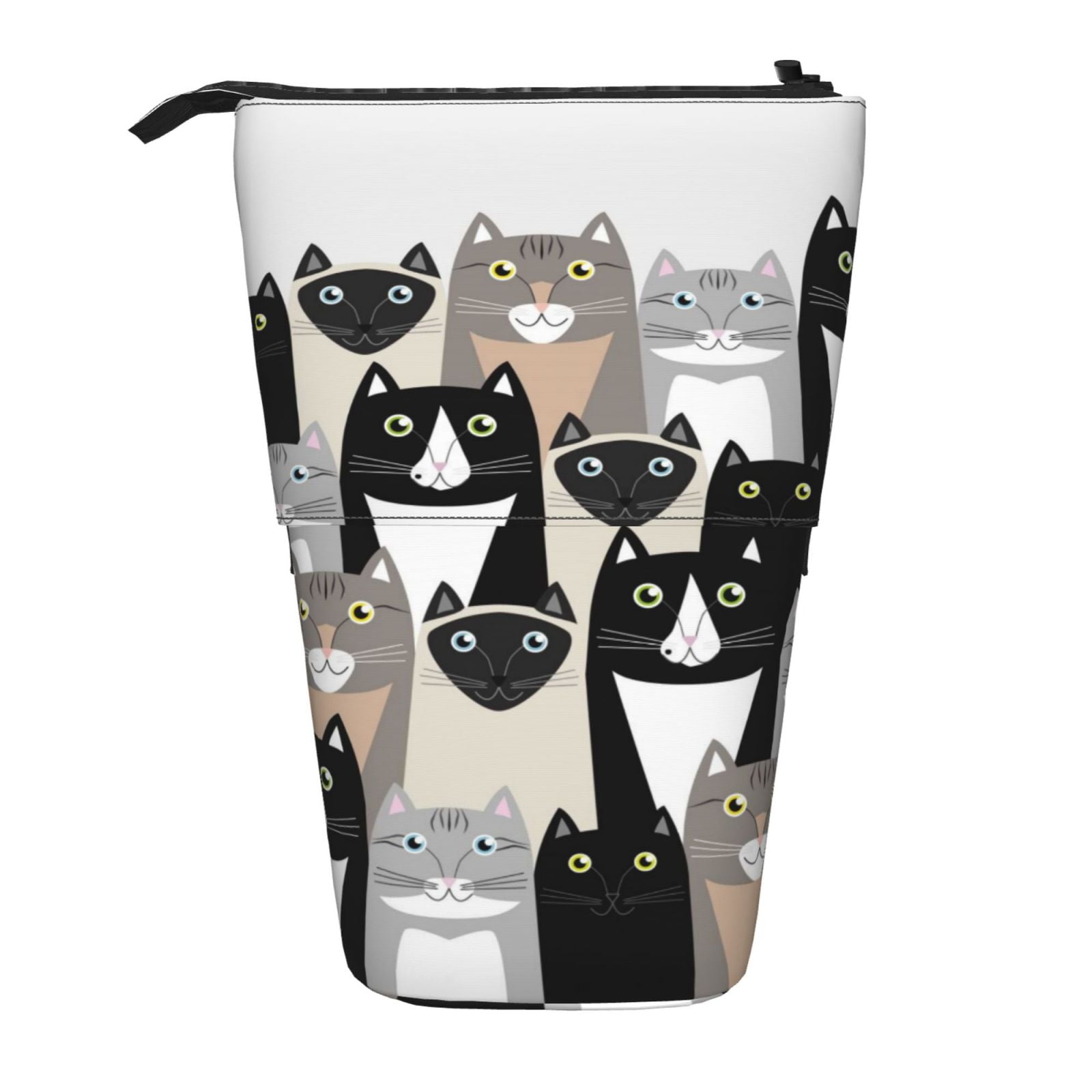 Xecao Colors Cats Print Telescopic Pencil Bag Pen Holder Pop Up ...