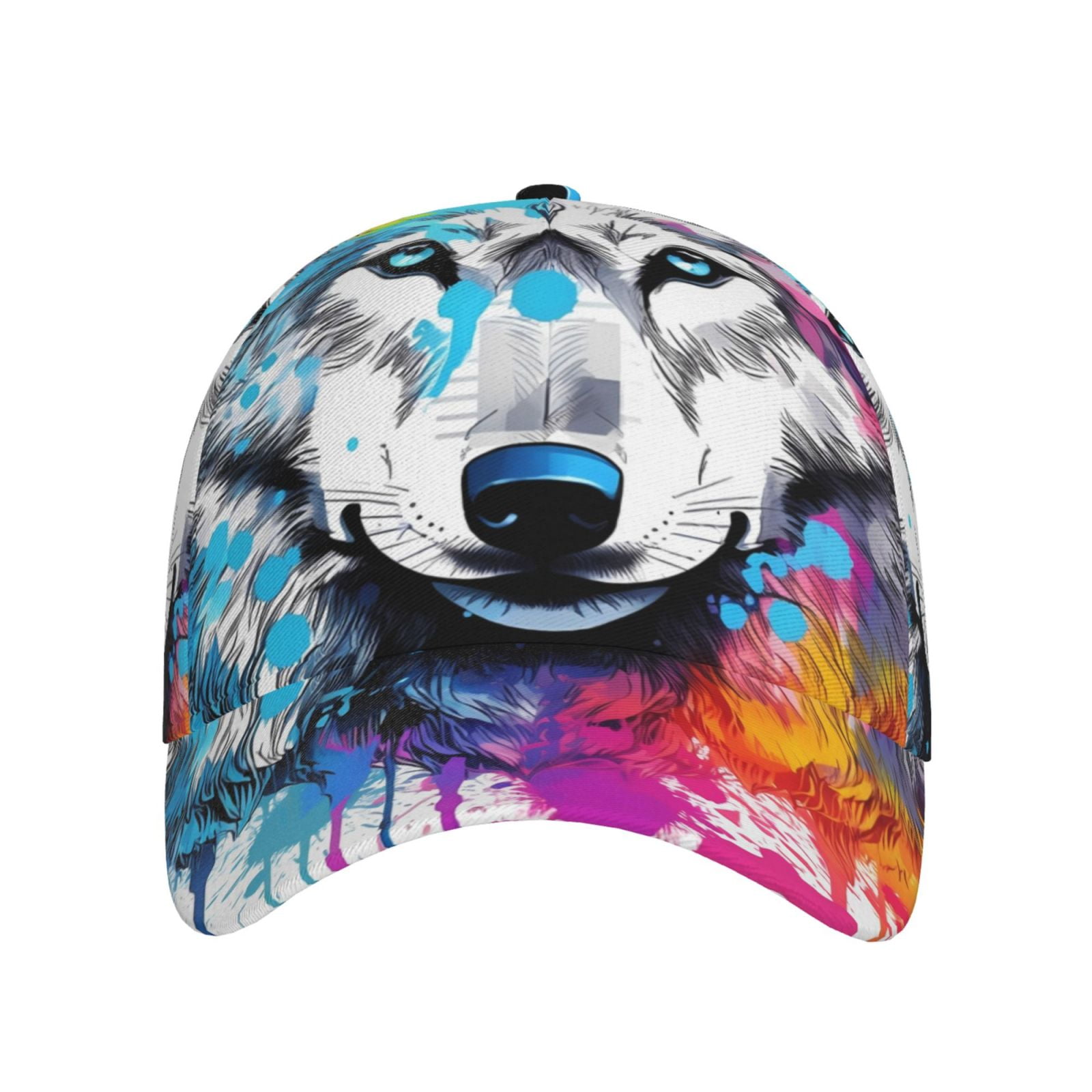 Xecao Cool Colorful Wolf for Baseball Cap: Unisex, crafted from classic ...