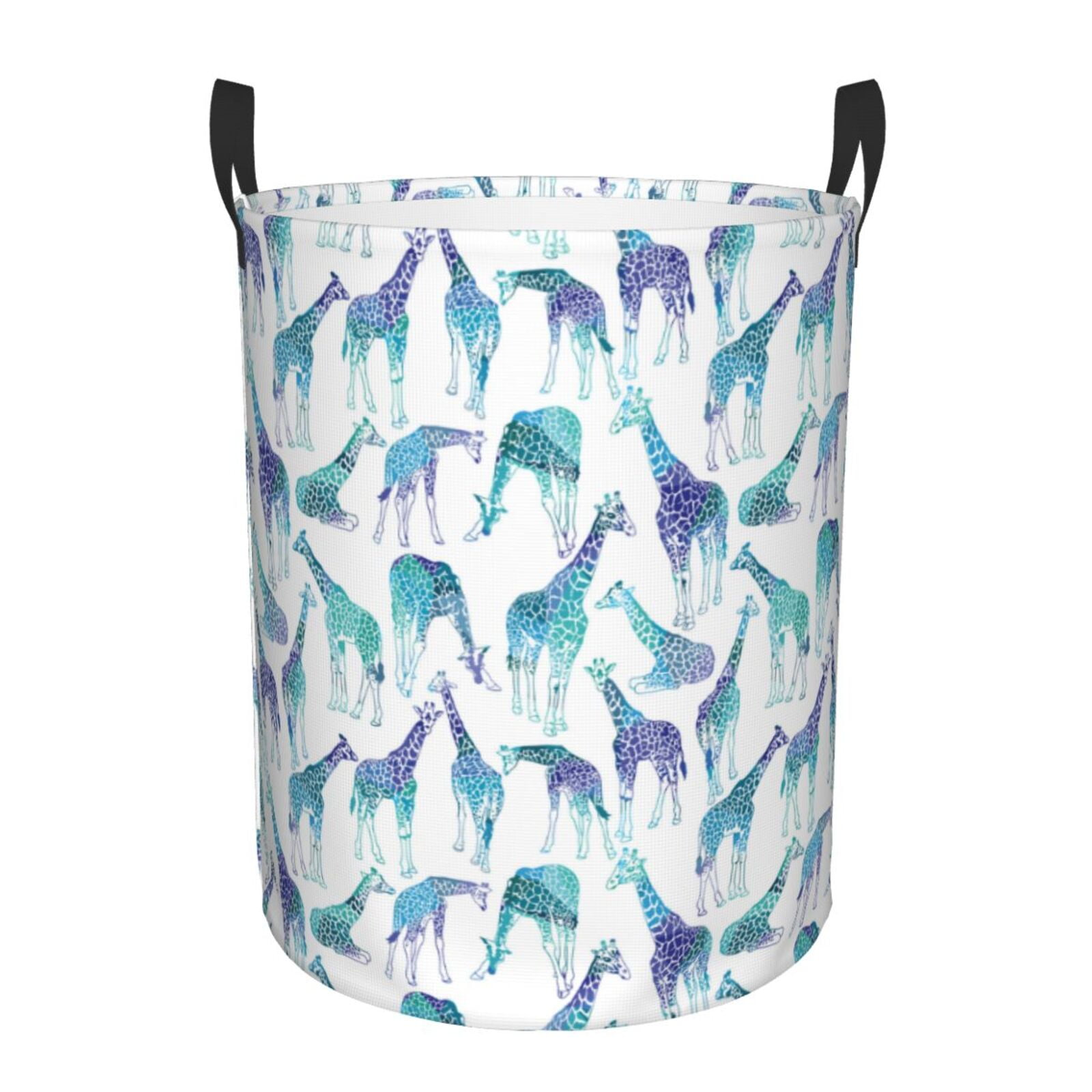 Xecao Cool Giraffe Print Laundry Hamper Basket,designed for Blanket ...