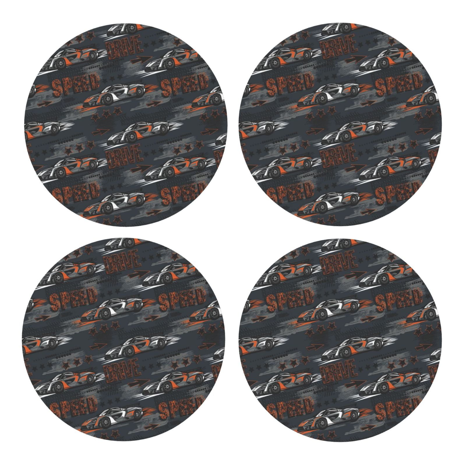 Xecao Cool Sports Car for MDF Cork Coaster 4 Pcs,Drink Coasters,Suit ...