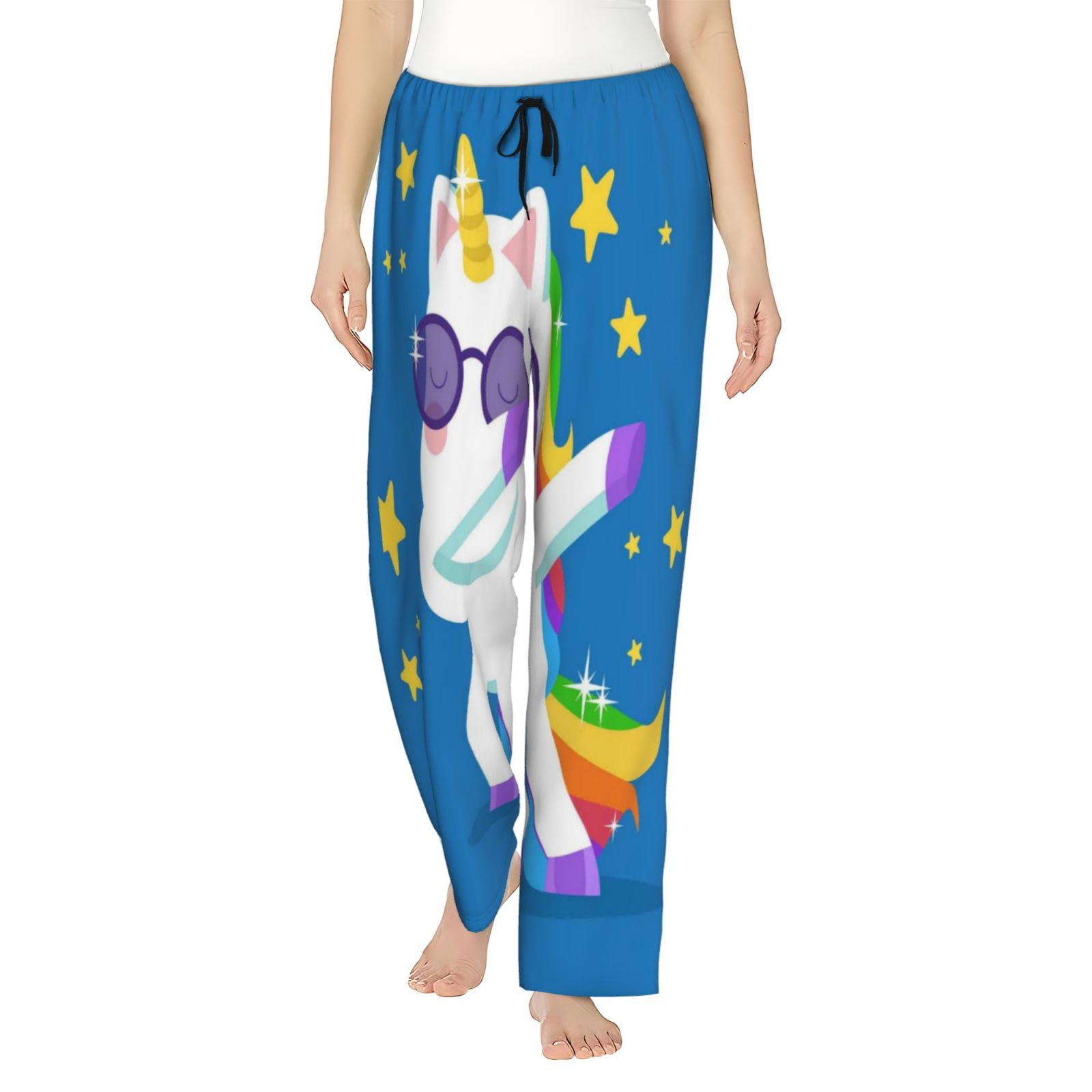 Xecao Cool Unicorn Star Golden Women's Straight Lounge Pajama Pants ...