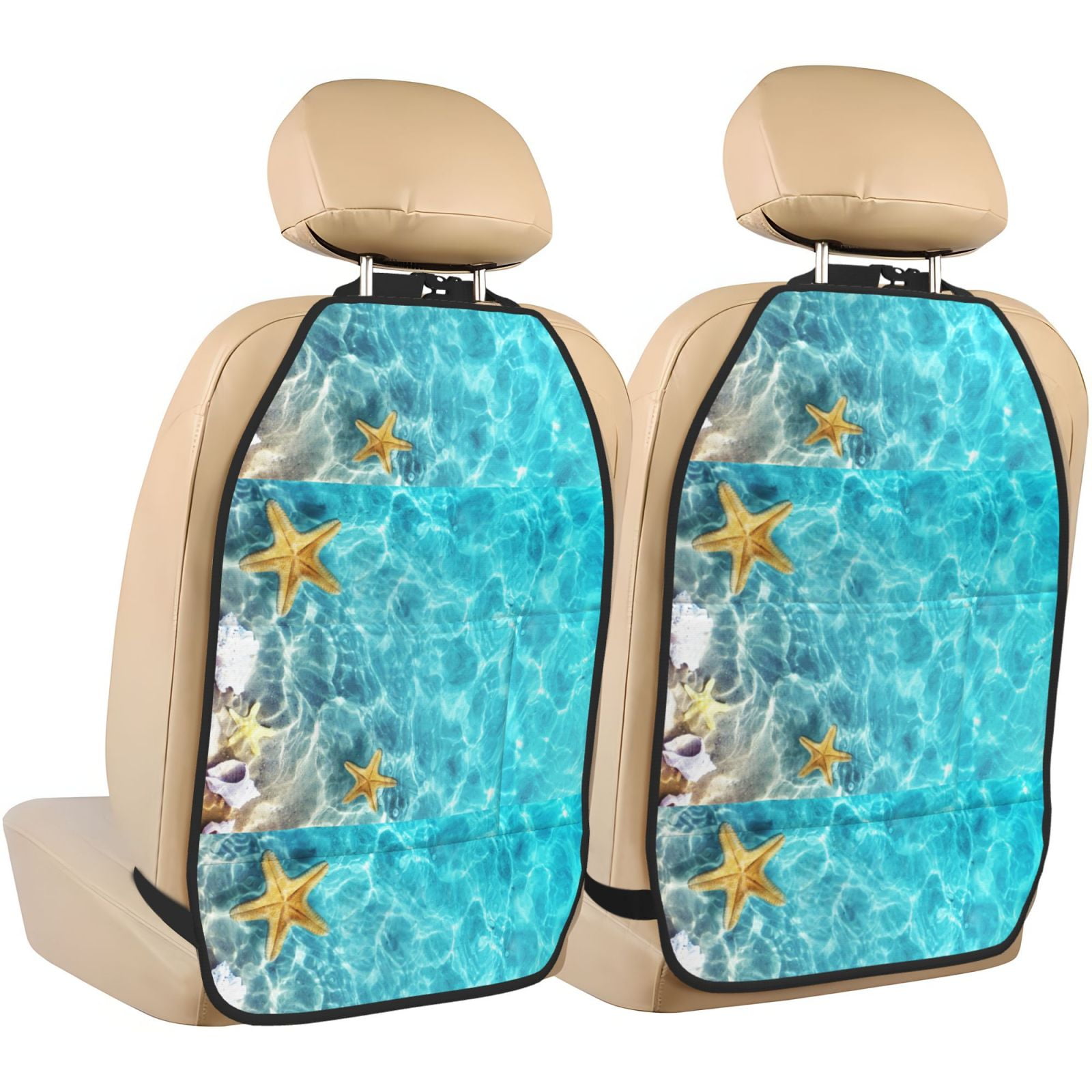 Xecao Coral And Seashell On The Beach Pattern Car Seat Back Protector 2 ...